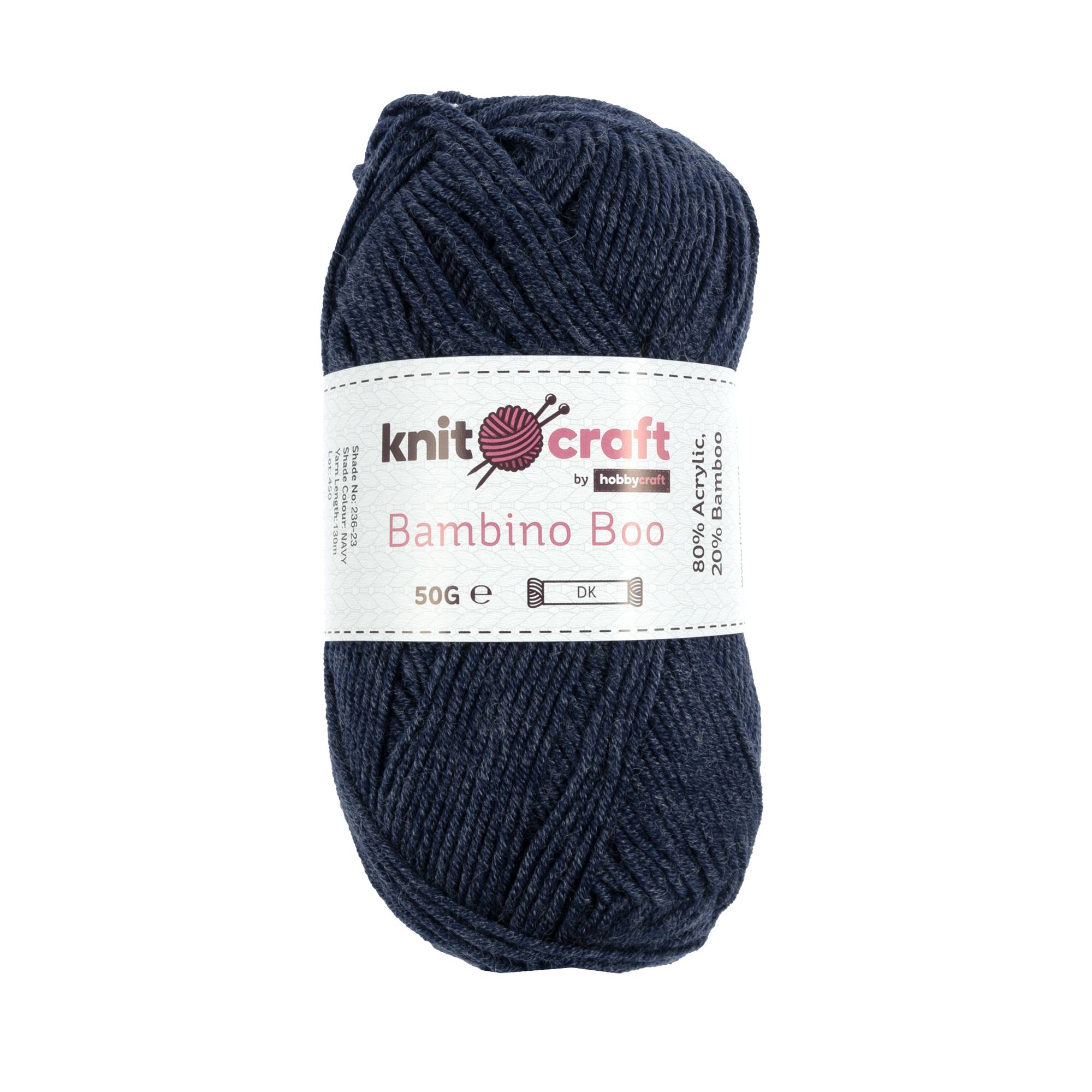 Knitcraft Navy Bambino Boo Yarn 50g | Hobbycraft