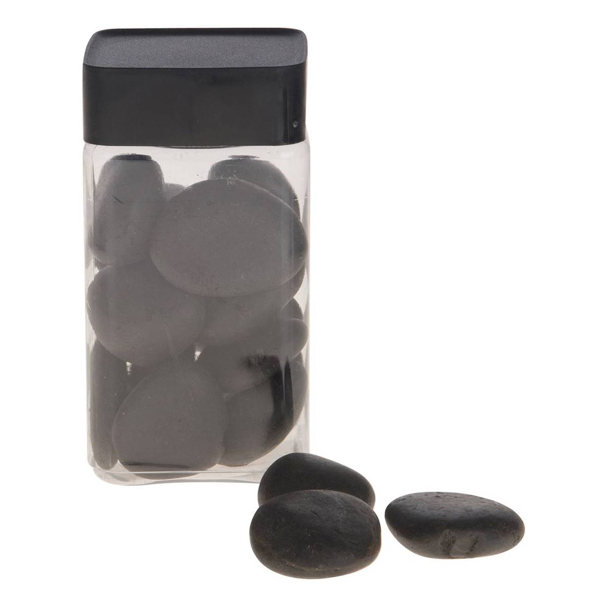 Black Decorative River Pebbles 650g | Hobbycraft