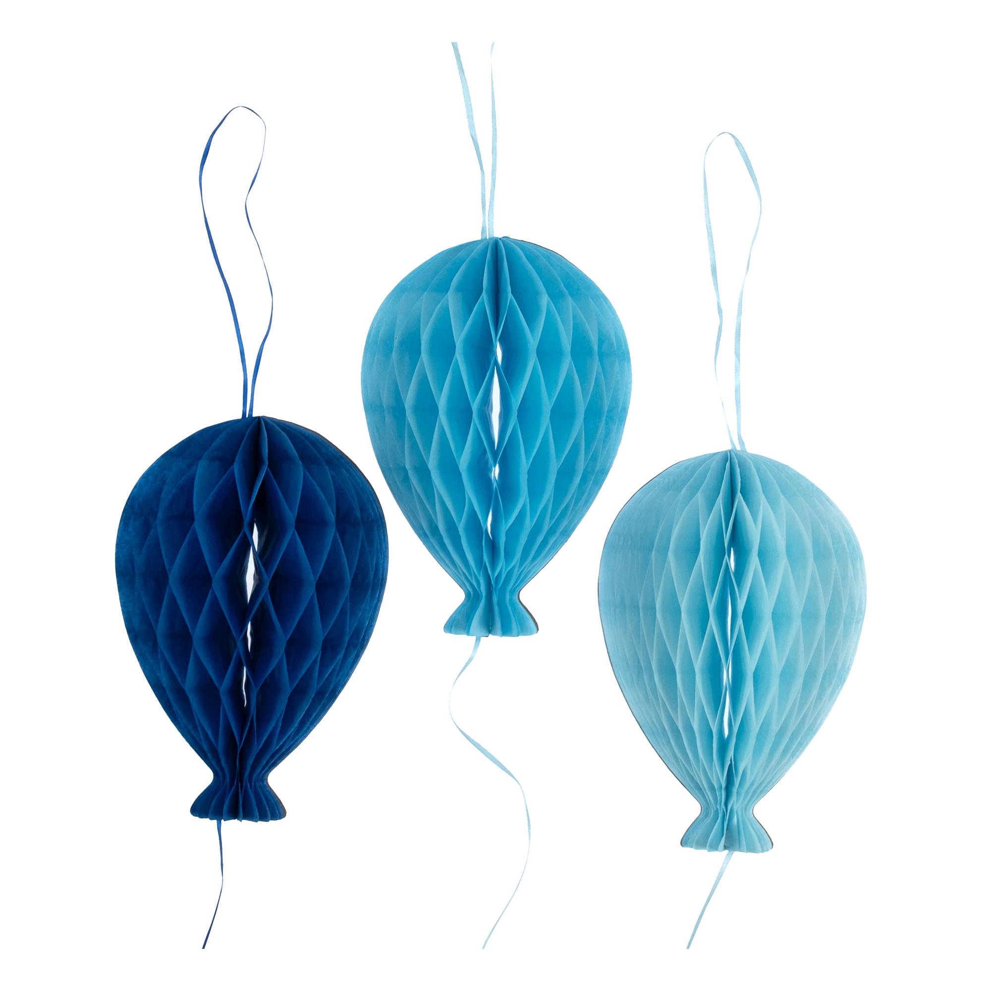 Blue Honeycomb Balloon Decorations 3 Pack | Hobbycraft
