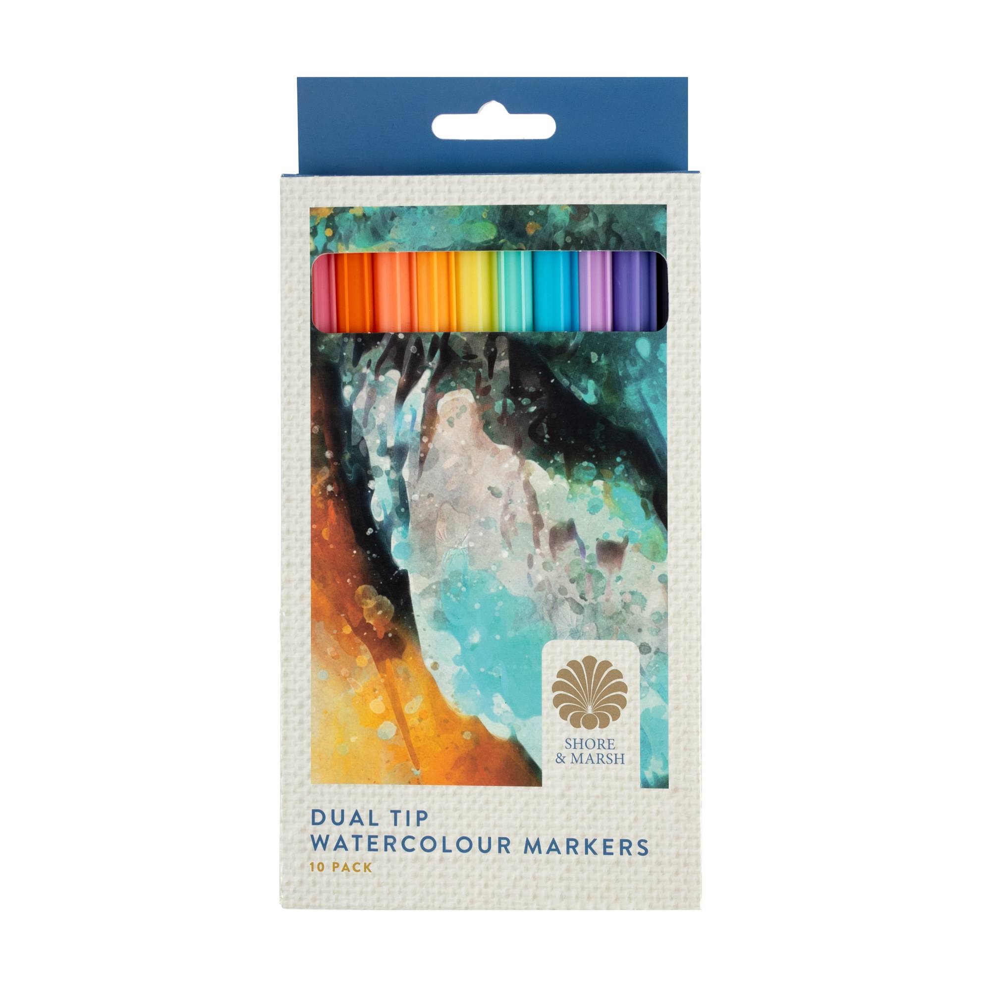 Shore & Marsh Dual Tip Watercolour Markers 10 Pack | Hobbycraft