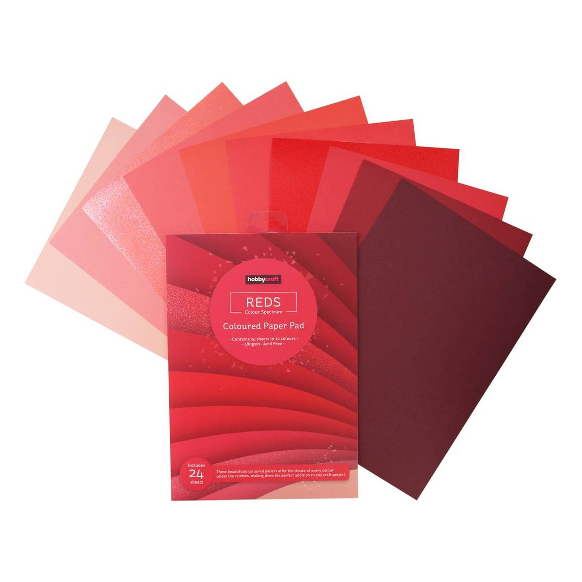 Red Coloured Paper Pad A4 24 Pack | Hobbycraft