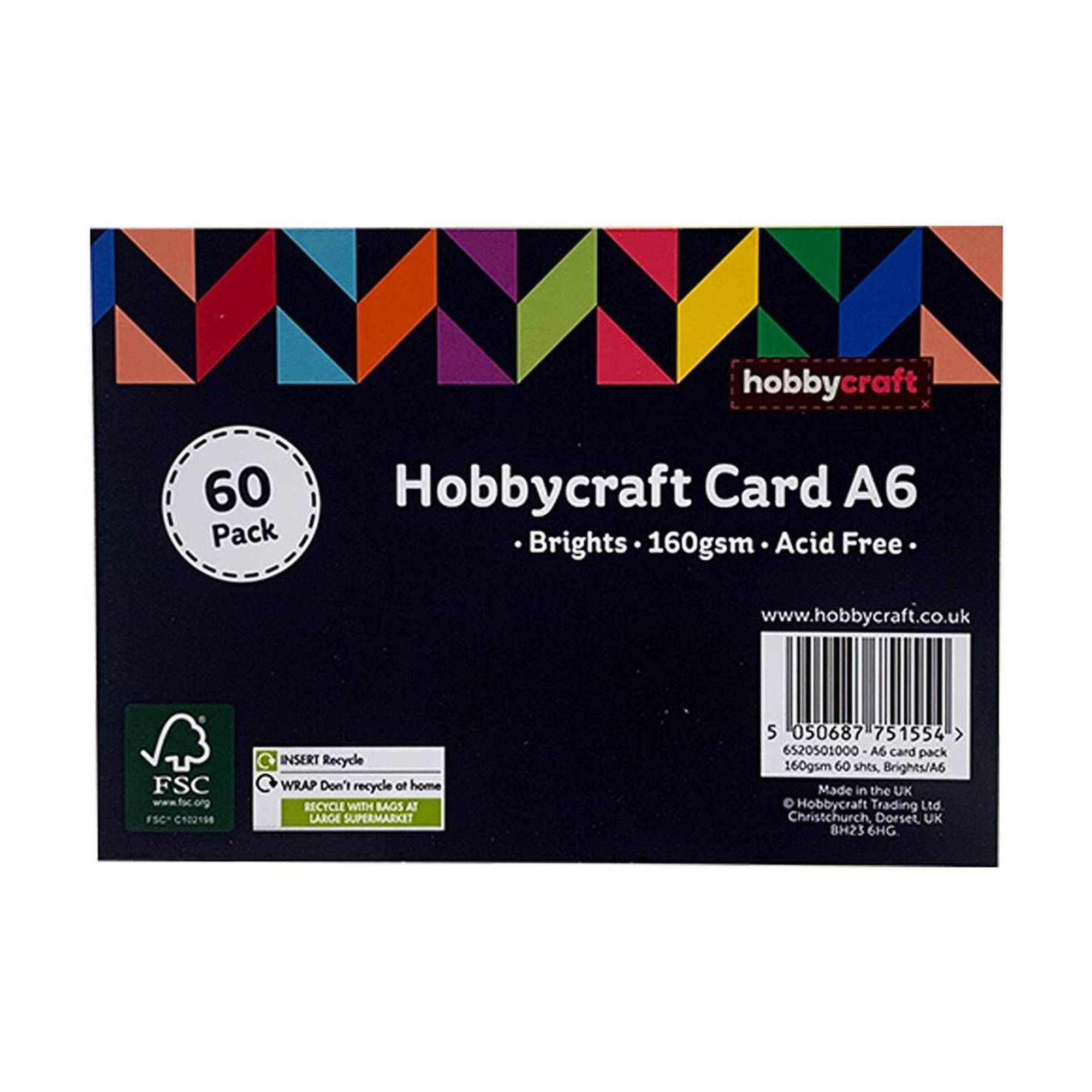 Bright Card A6 60 Pack | Hobbycraft