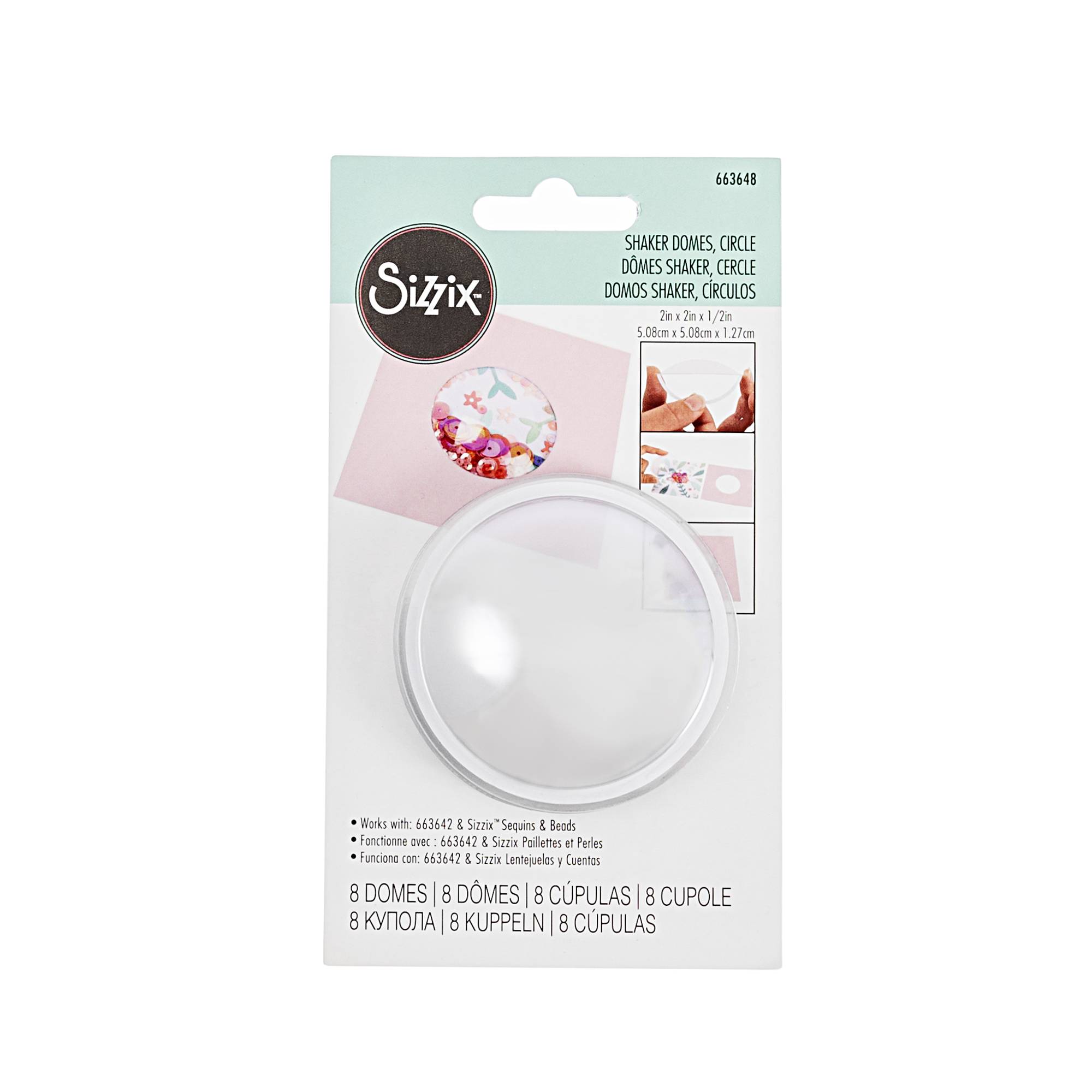 Sizzix Circle Shaker Domes 2 Inches 8 Pack | Hobbycraft