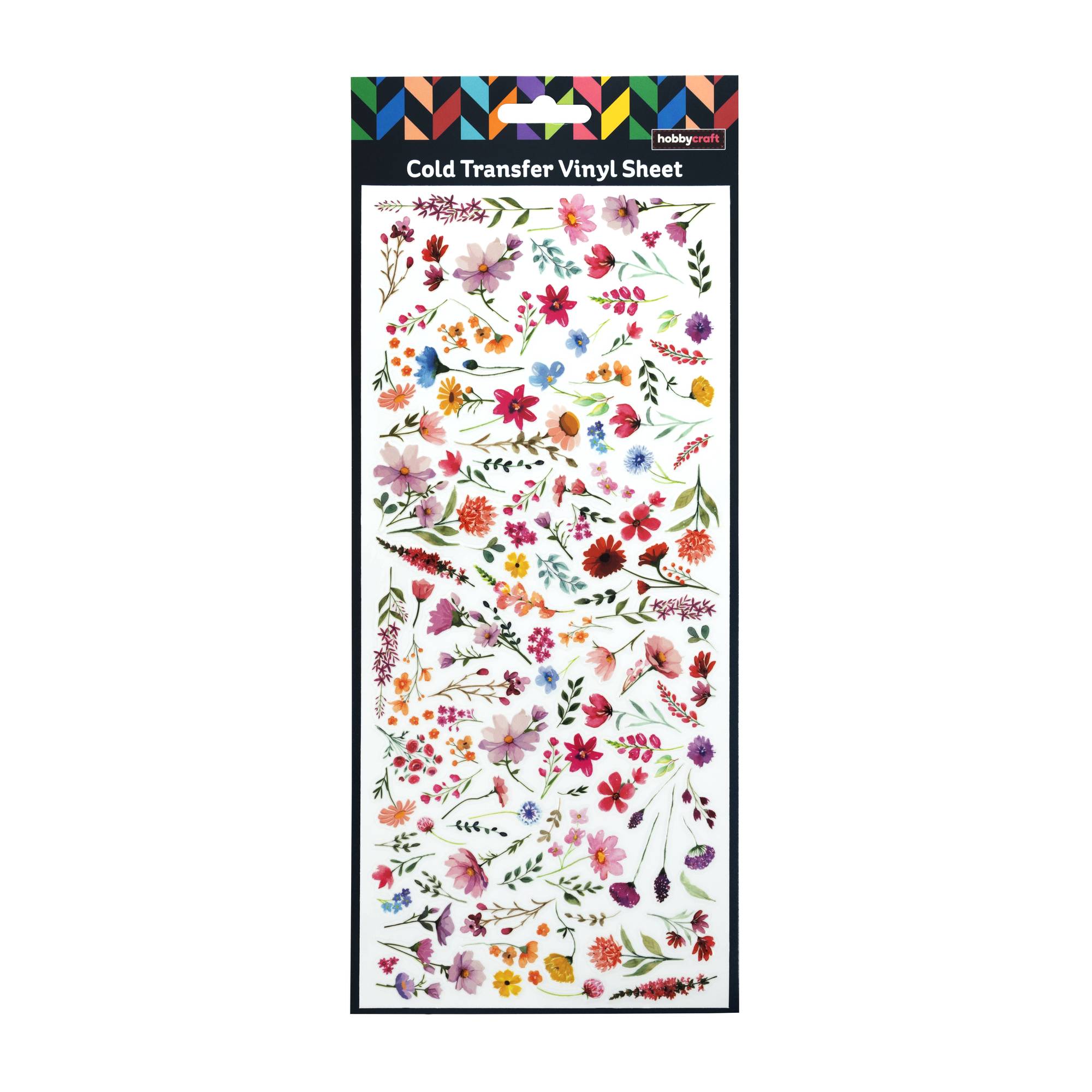 Bright Floral Cold Transfer Vinyl Sticker Sheet | Hobbycraft