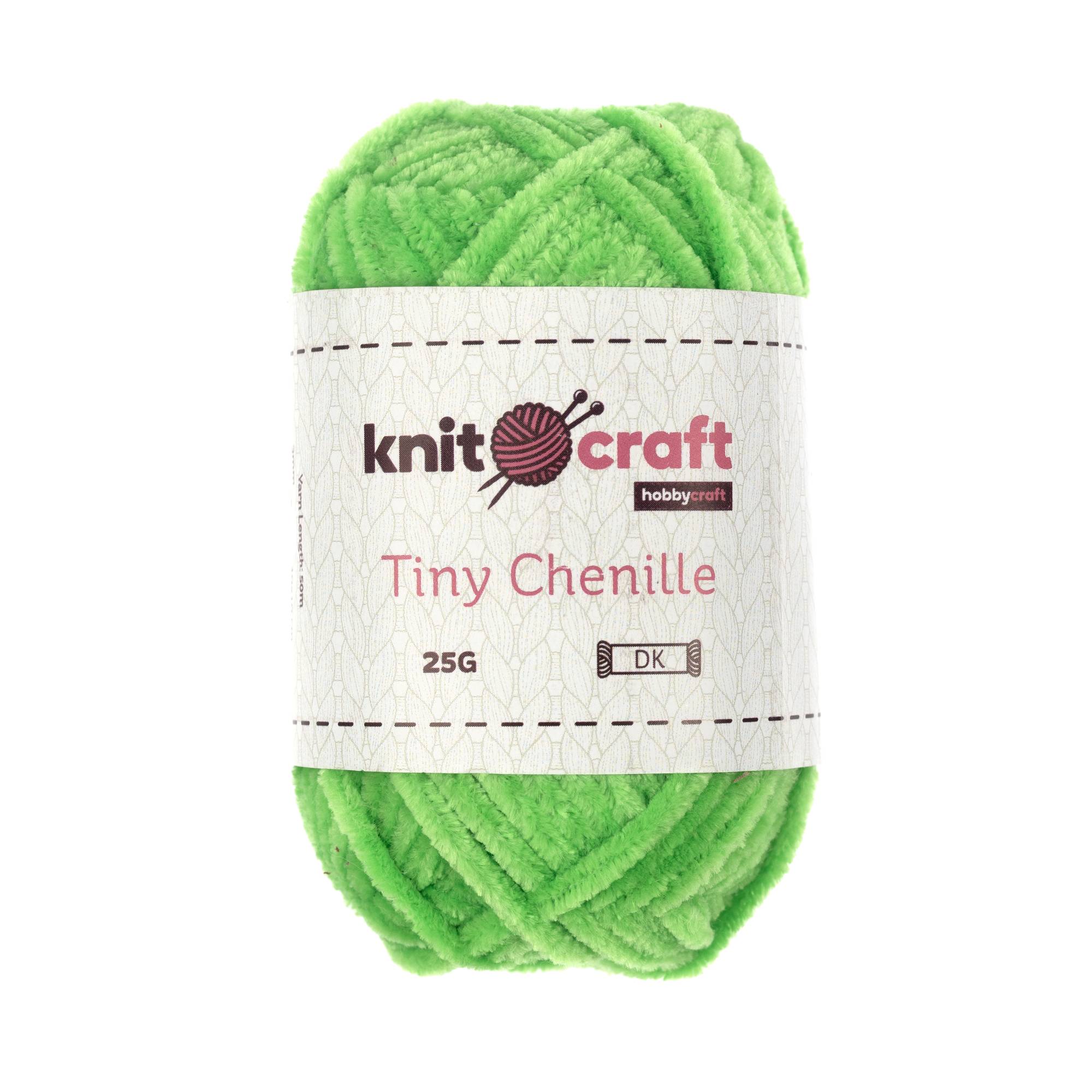 Knitcraft Green Tiny Chenille DK Yarn 25g | Hobbycraft