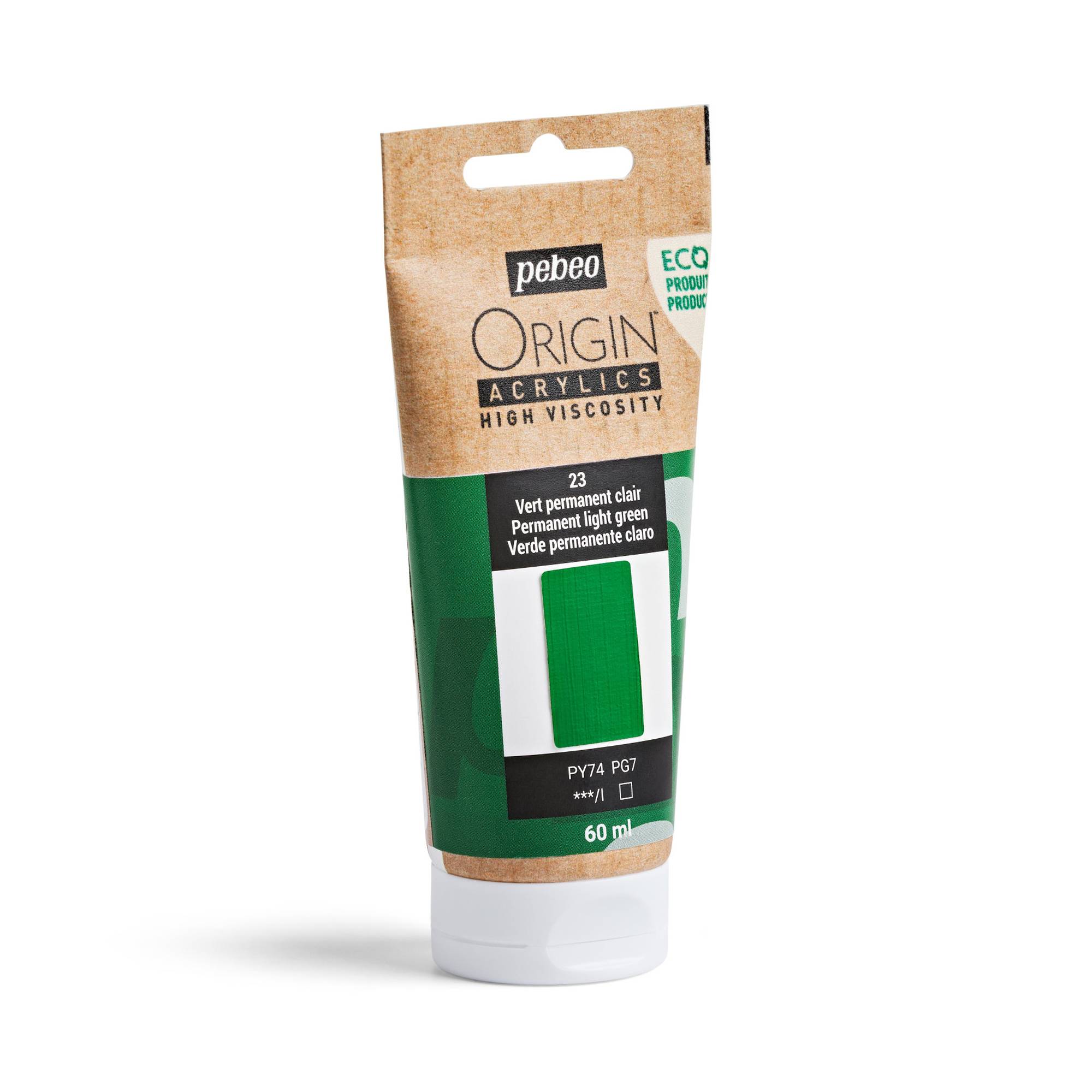 Pebeo Origin Permanent Green Acrylic Paint 60ml | Hobbycraft