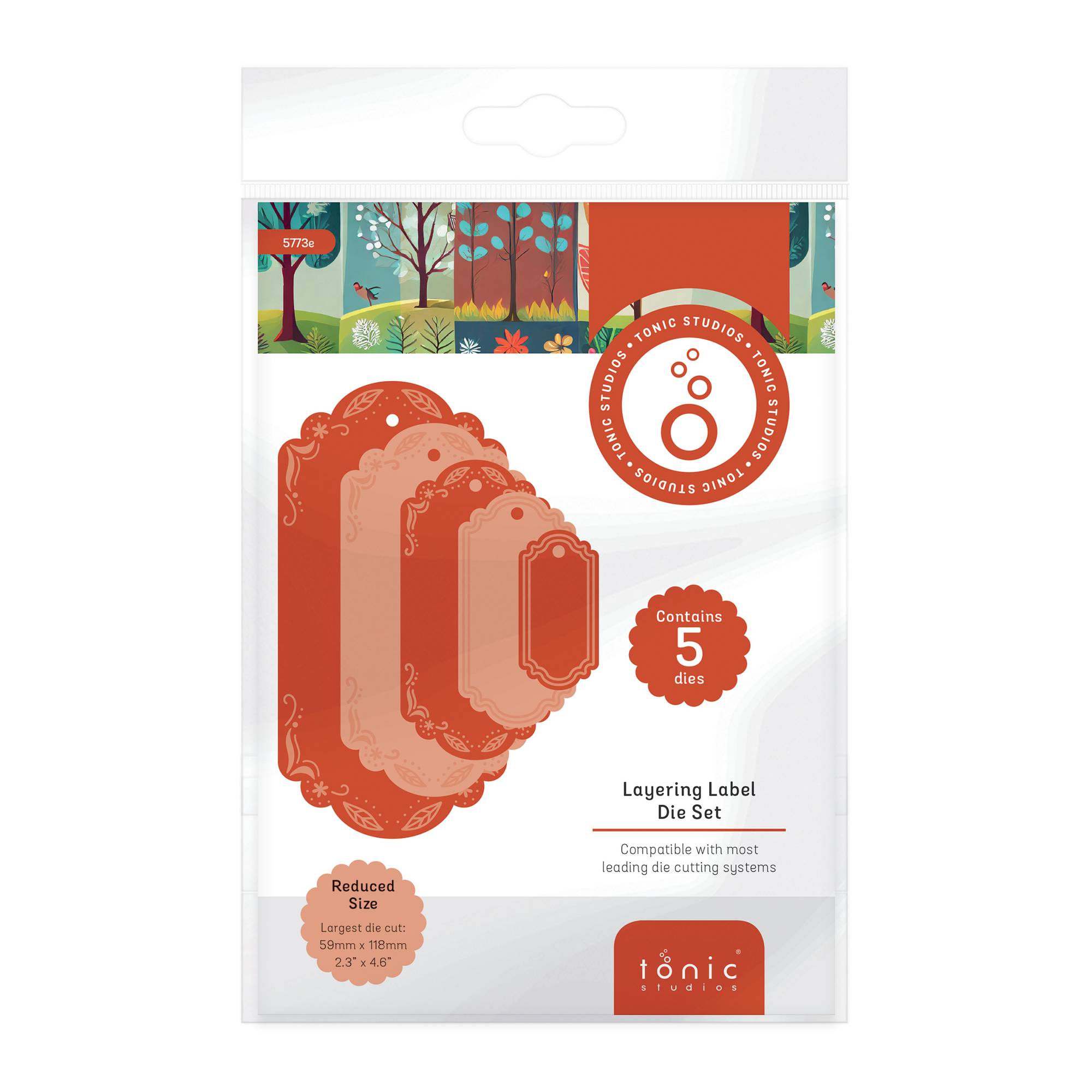 Tonic Studios Layering Label Die Set 5 Pieces | Hobbycraft