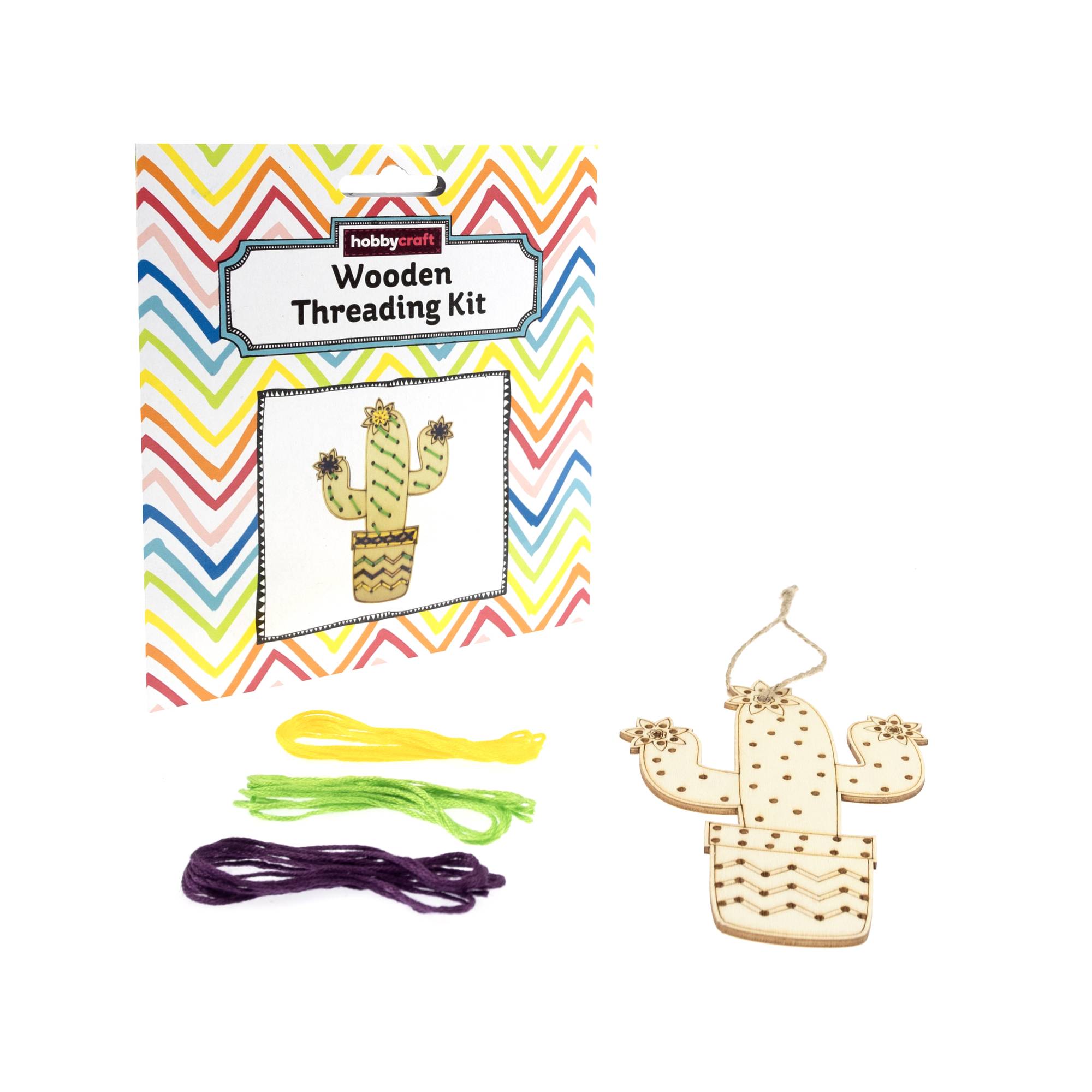 Cactus Wooden Threading Kit | Hobbycraft