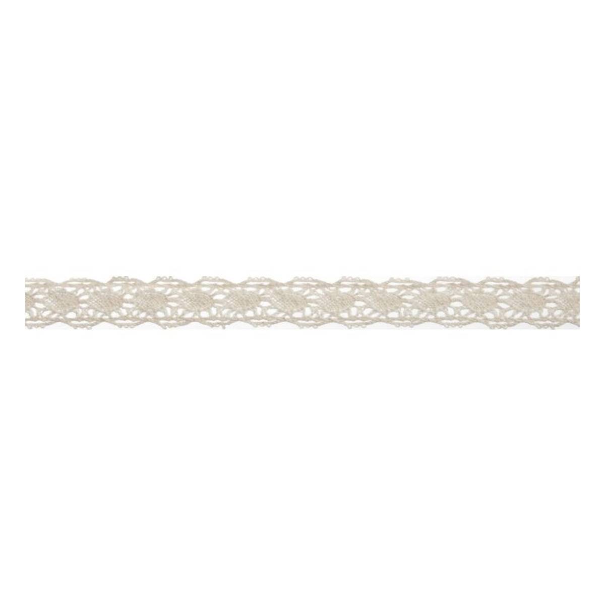 Cream Cotton Lace Scallop Ribbon 10mm x 5m | Hobbycraft