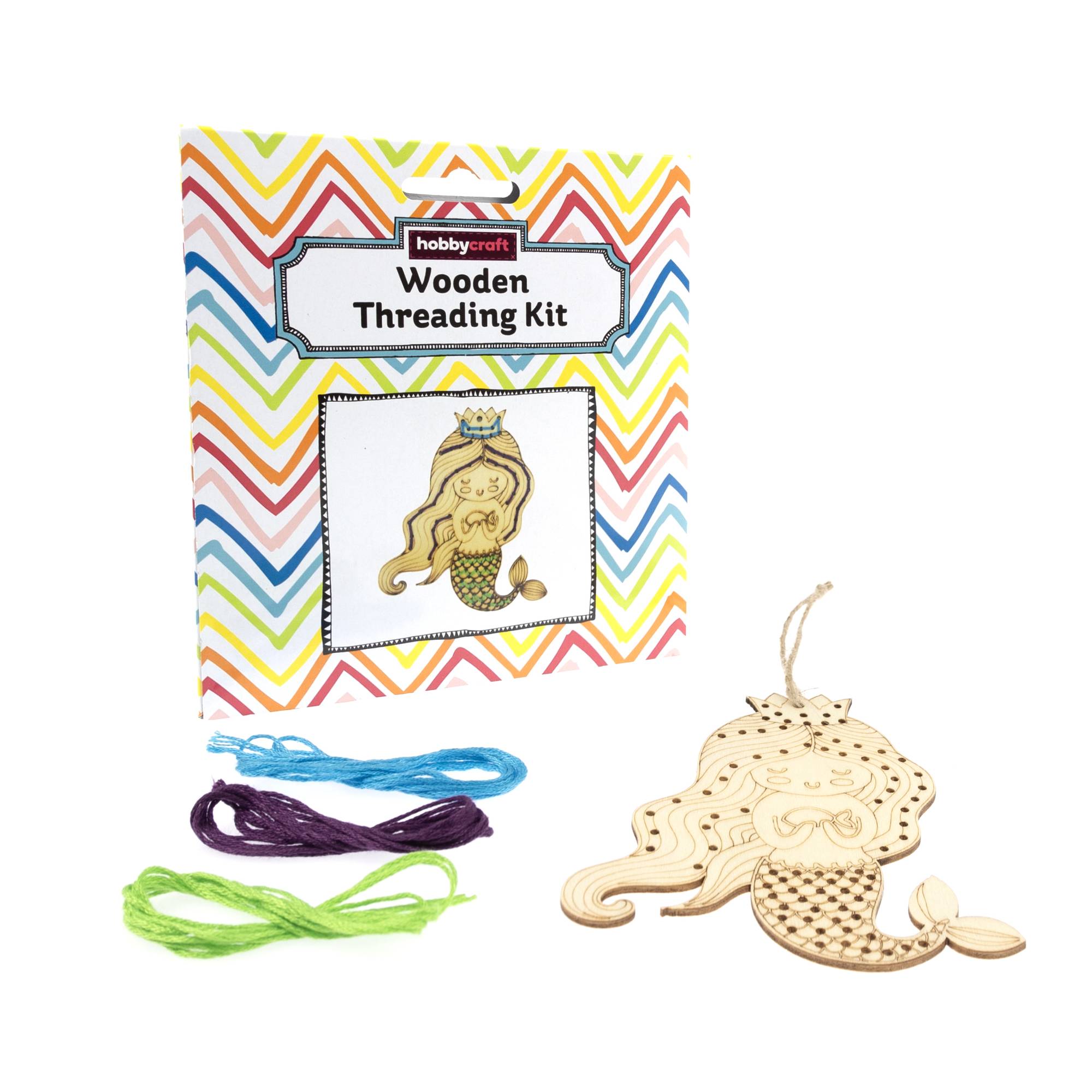 Mermaid Wooden Threading Kit | Hobbycraft