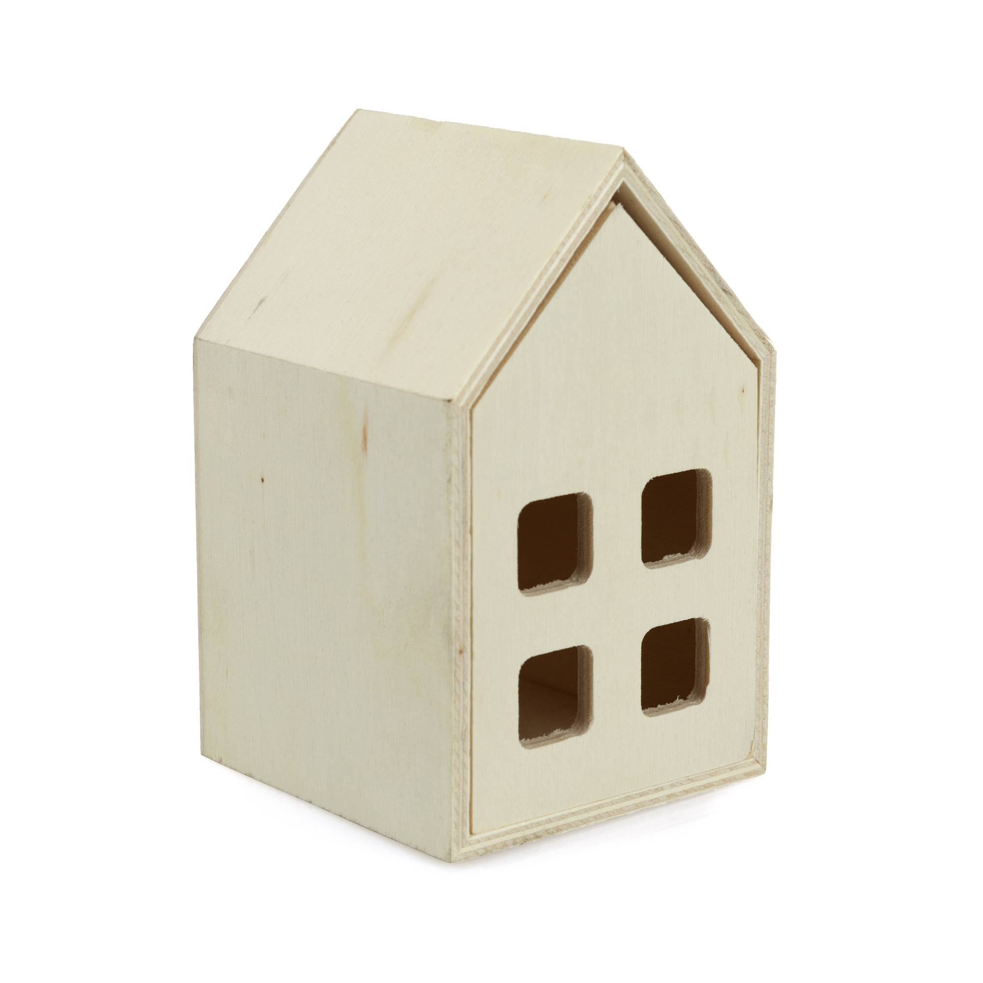 Wooden House with Drawer 11cm x 7cm | Hobbycraft