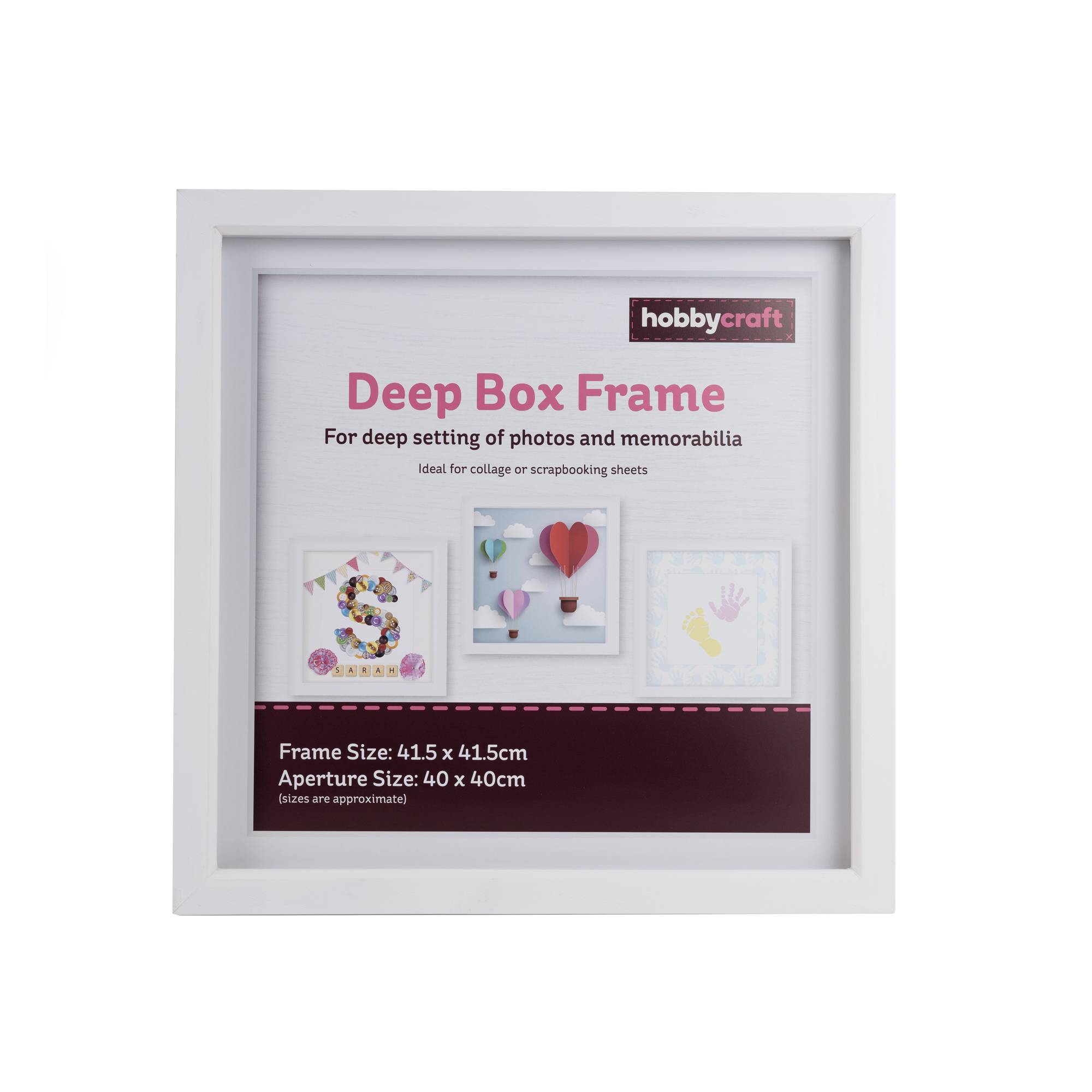White Deep Box Frame 40cm x 40cm | Hobbycraft