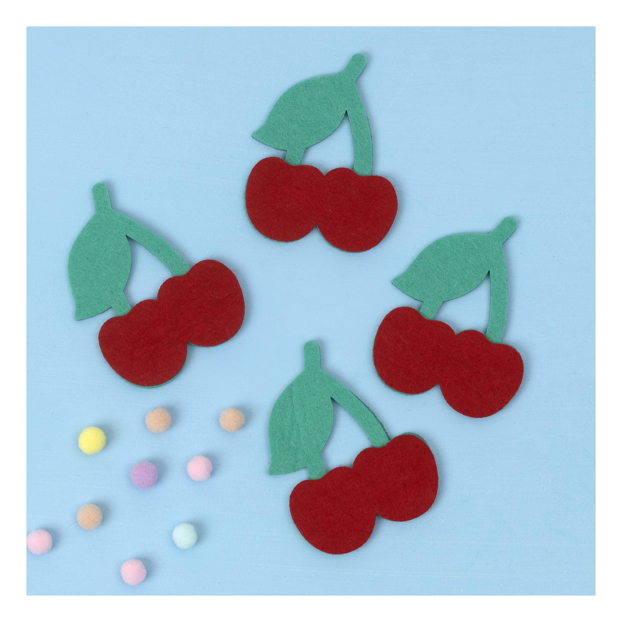 Felt Cherries 4 Pack | Hobbycraft
