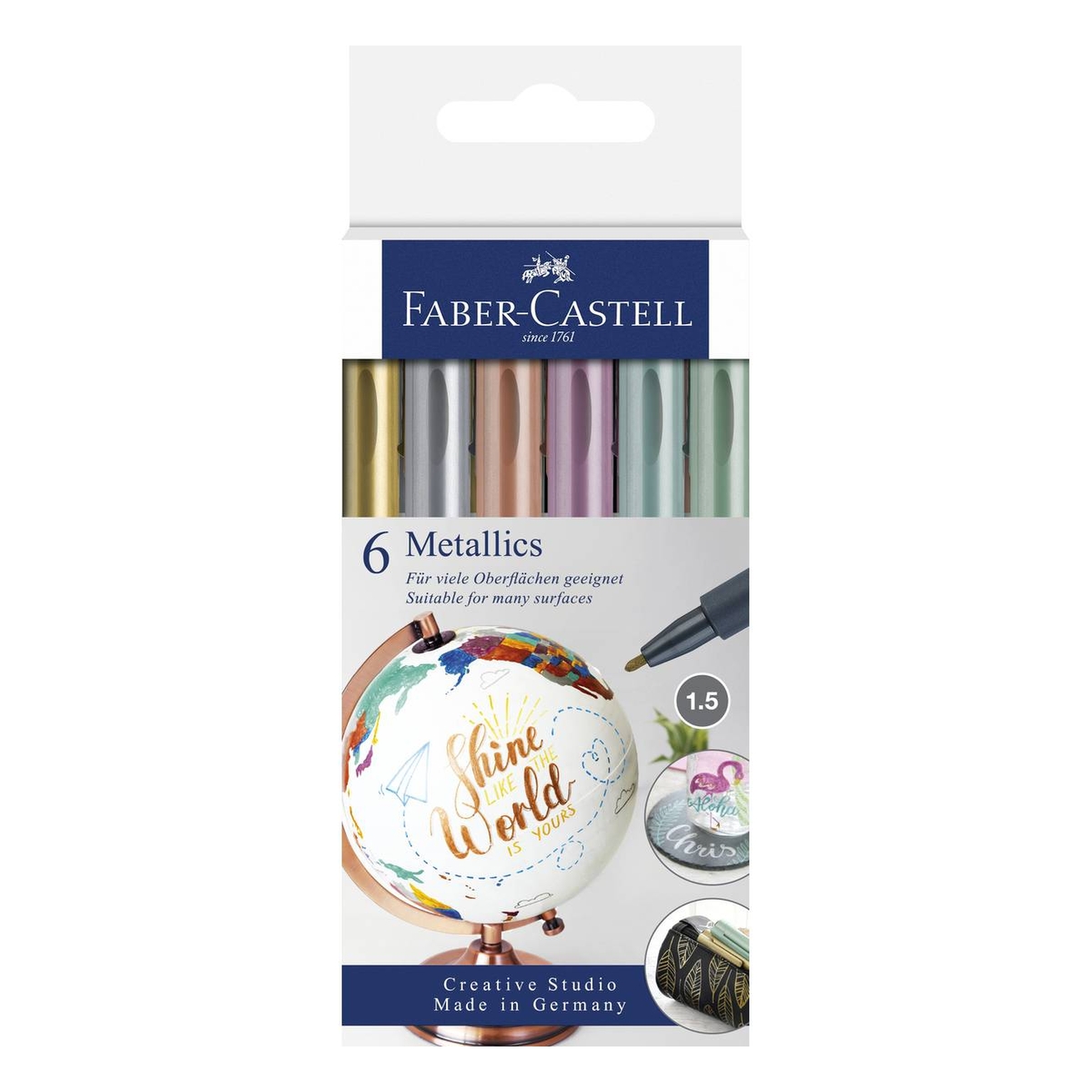 Faber-Castell Metallic Markers 6 Pack | Hobbycraft