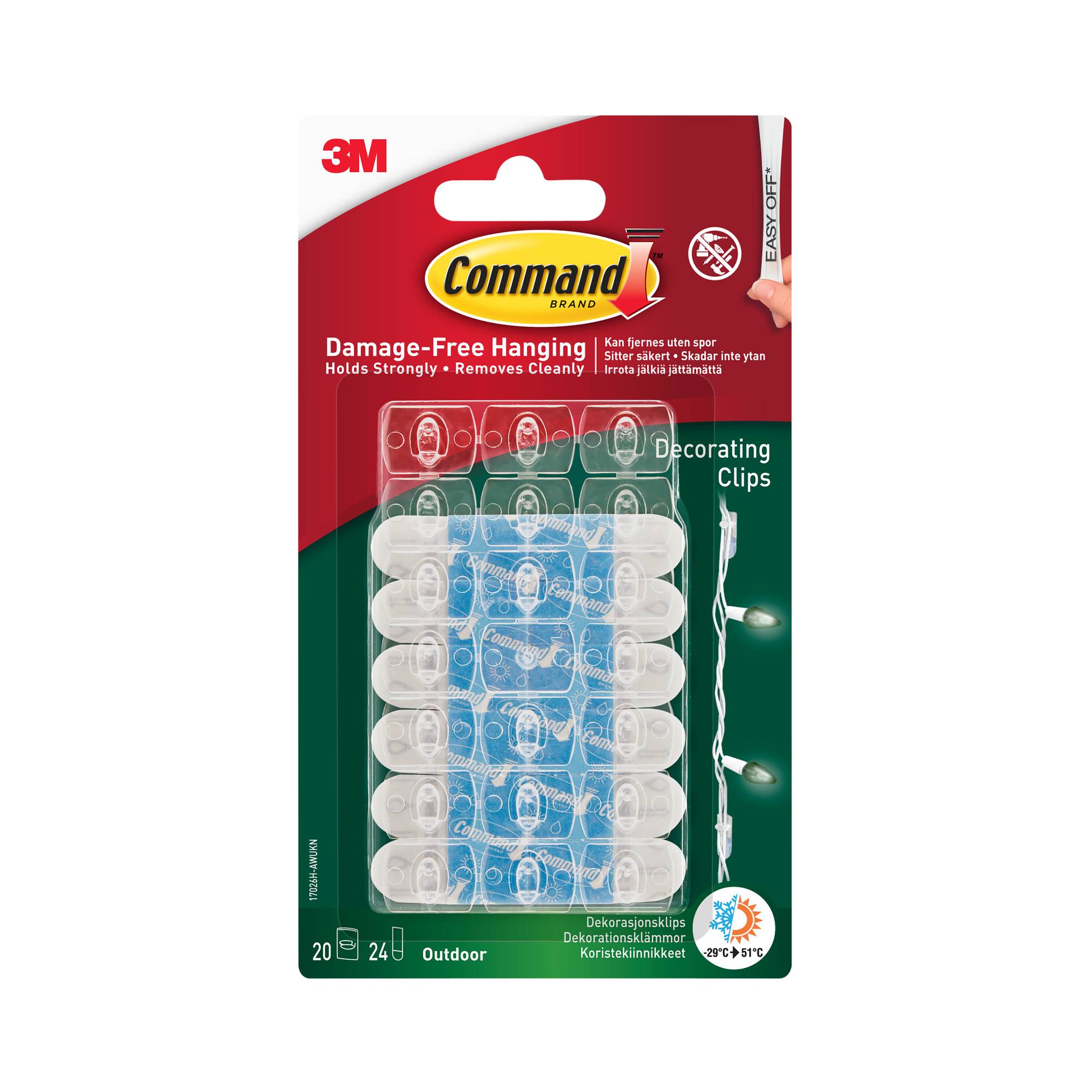 Command Outdoor Decorating Clips 20 Pack | Hobbycraft