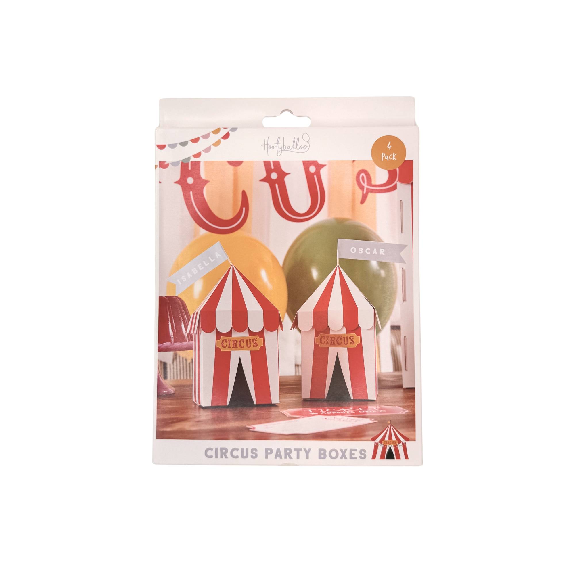 Custom Circus Party Boxes 4 Pack | Hobbycraft