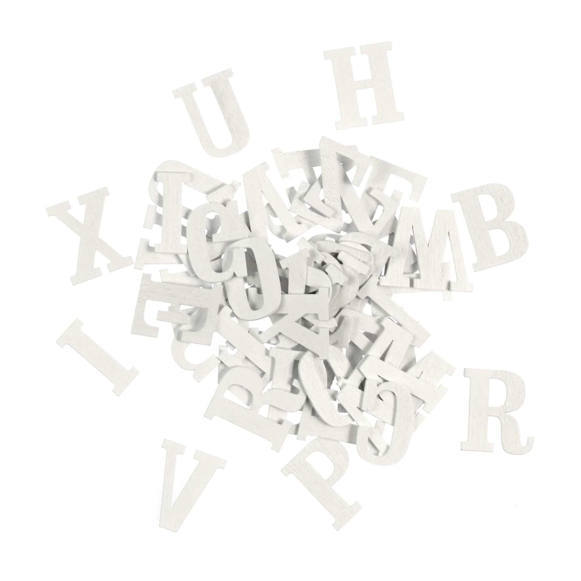 White Wooden Letters 52 Pieces | Hobbycraft
