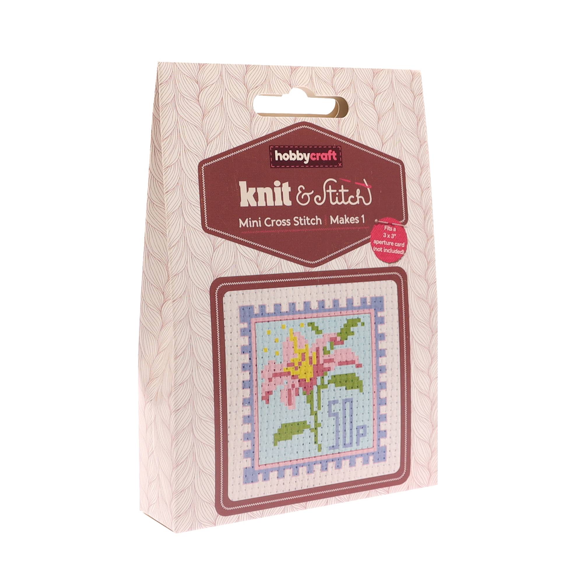 Mini Flower Stamp Cross Stitch Kit | Hobbycraft