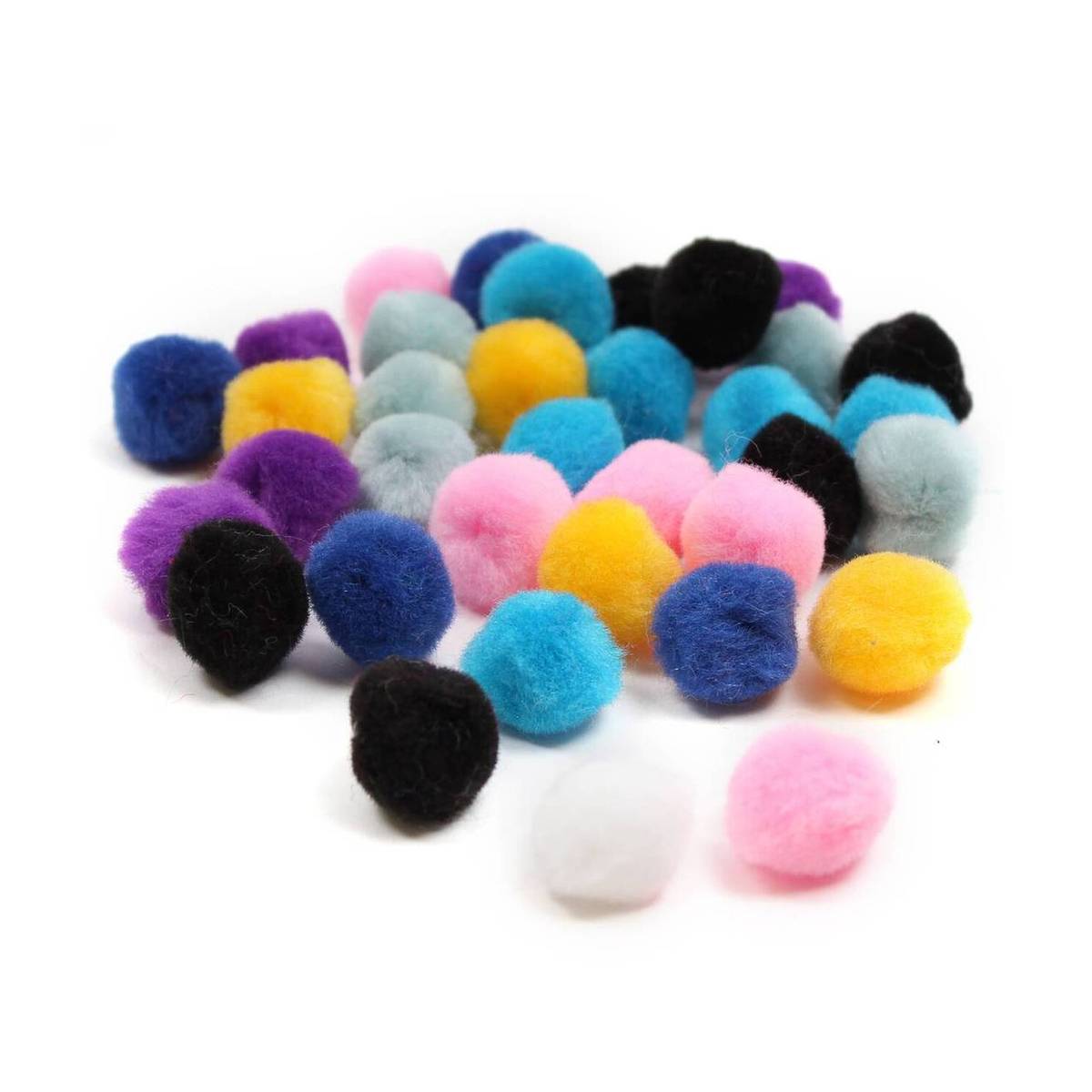 Assorted Pom Poms 2.5cm 50 Pack | Hobbycraft