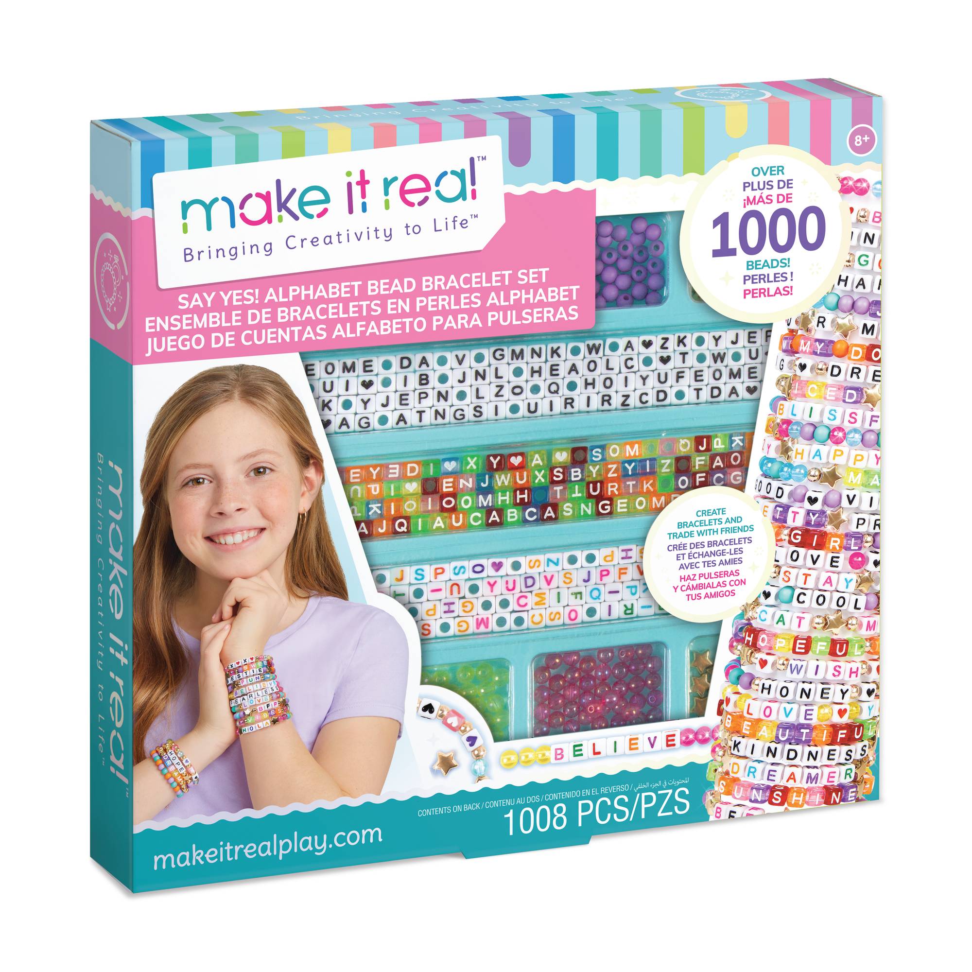 Make It Real Alphabet Bead Bracelet Set | Hobbycraft