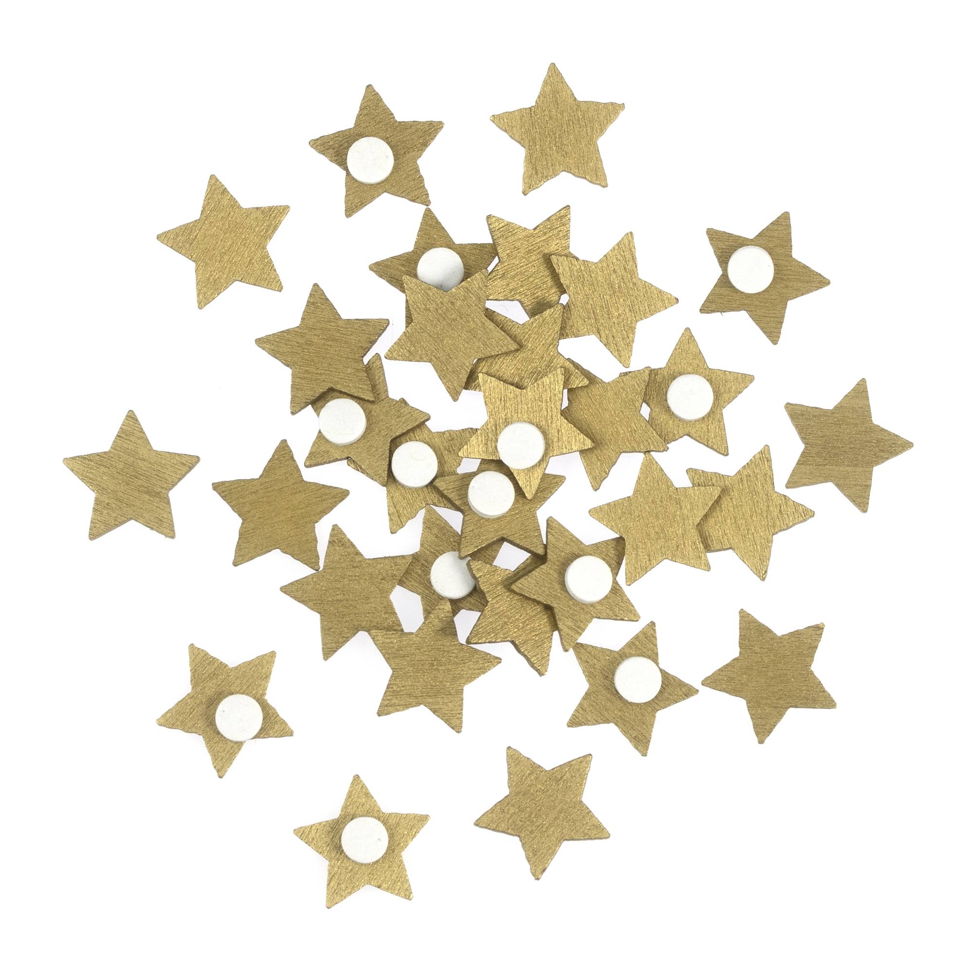 Gold Wooden Star Embellishments 30 Pack | Hobbycraft