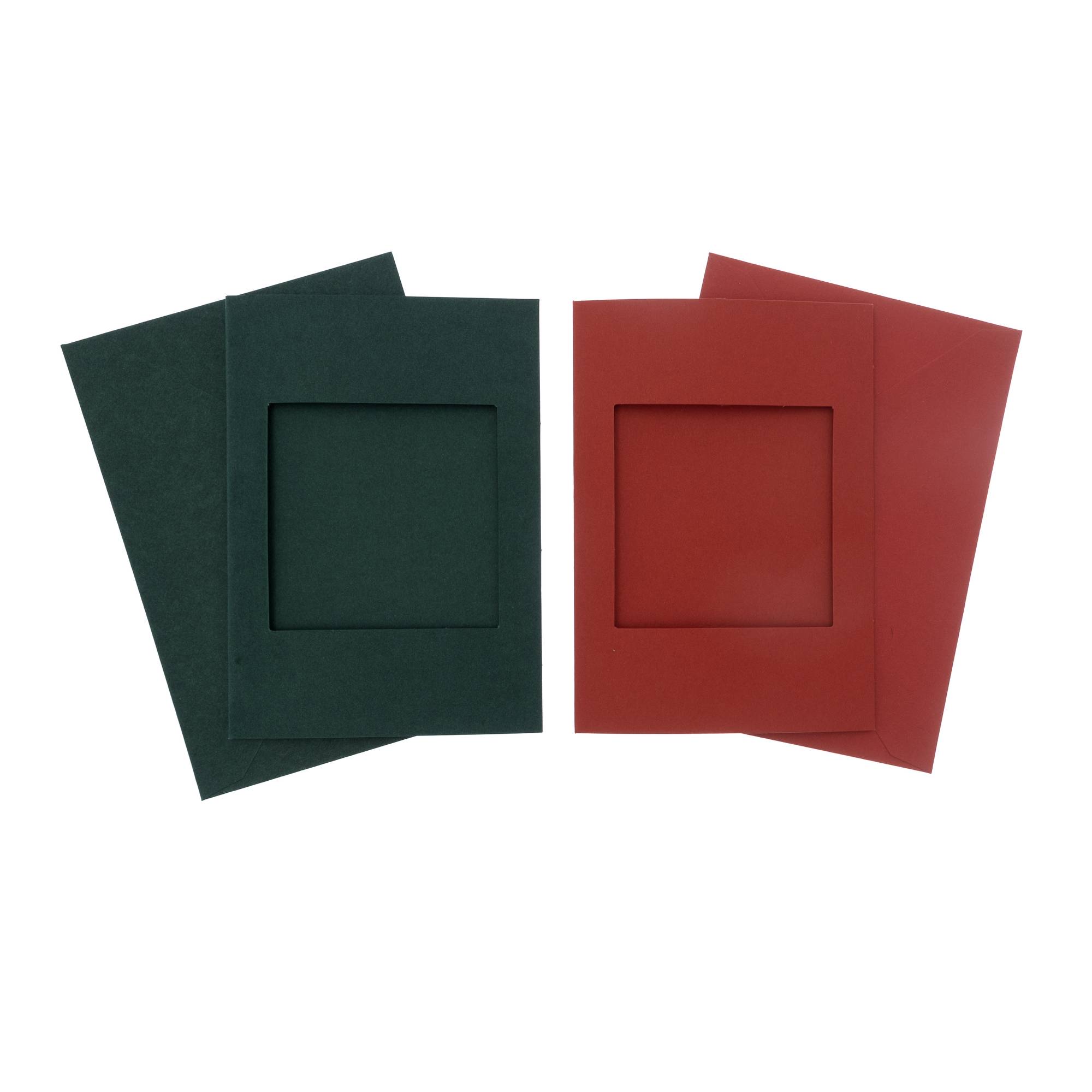 Red and Green Aperture Cards 10 Pack | Hobbycraft