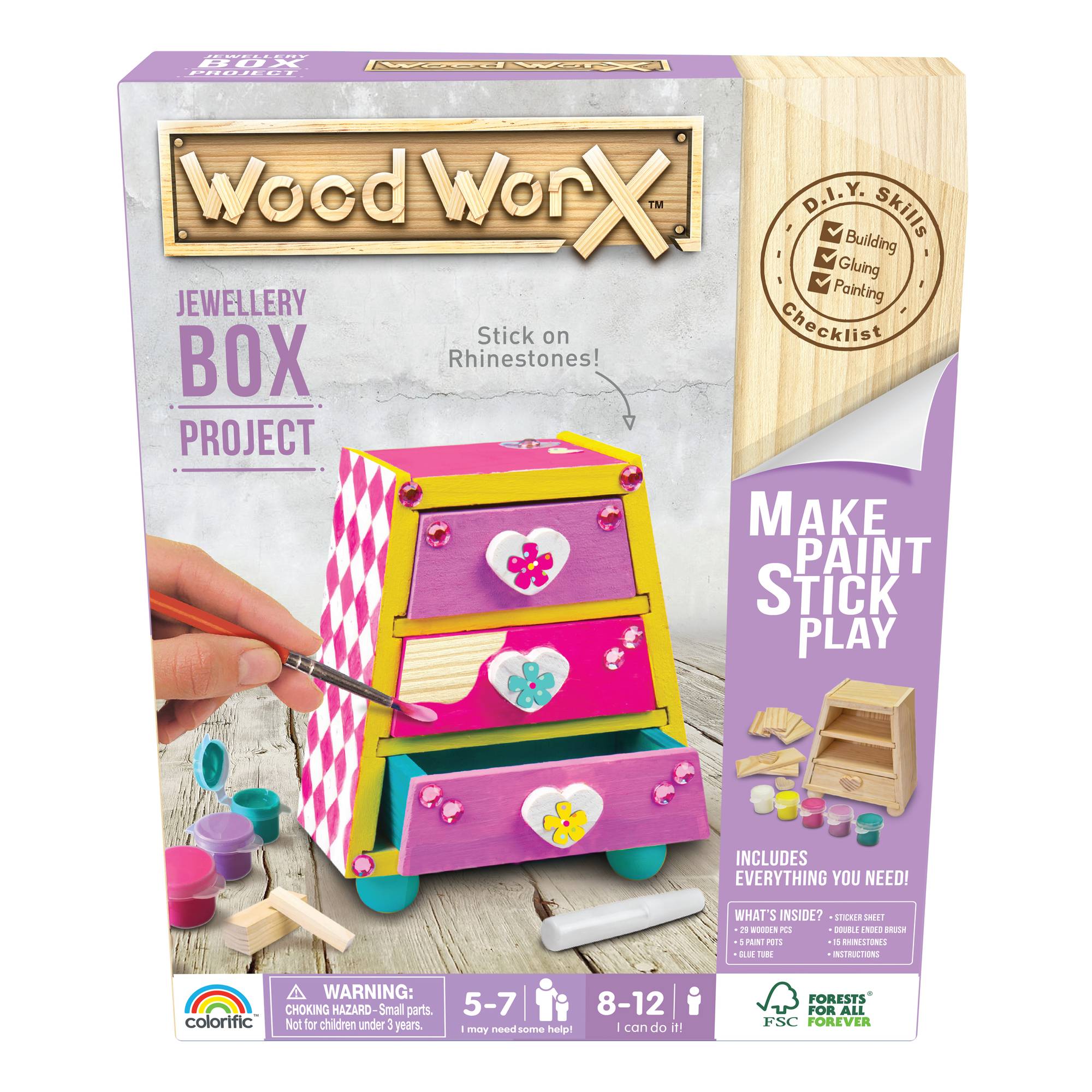 Wood WorX Jewellery Box Project Kit | Hobbycraft