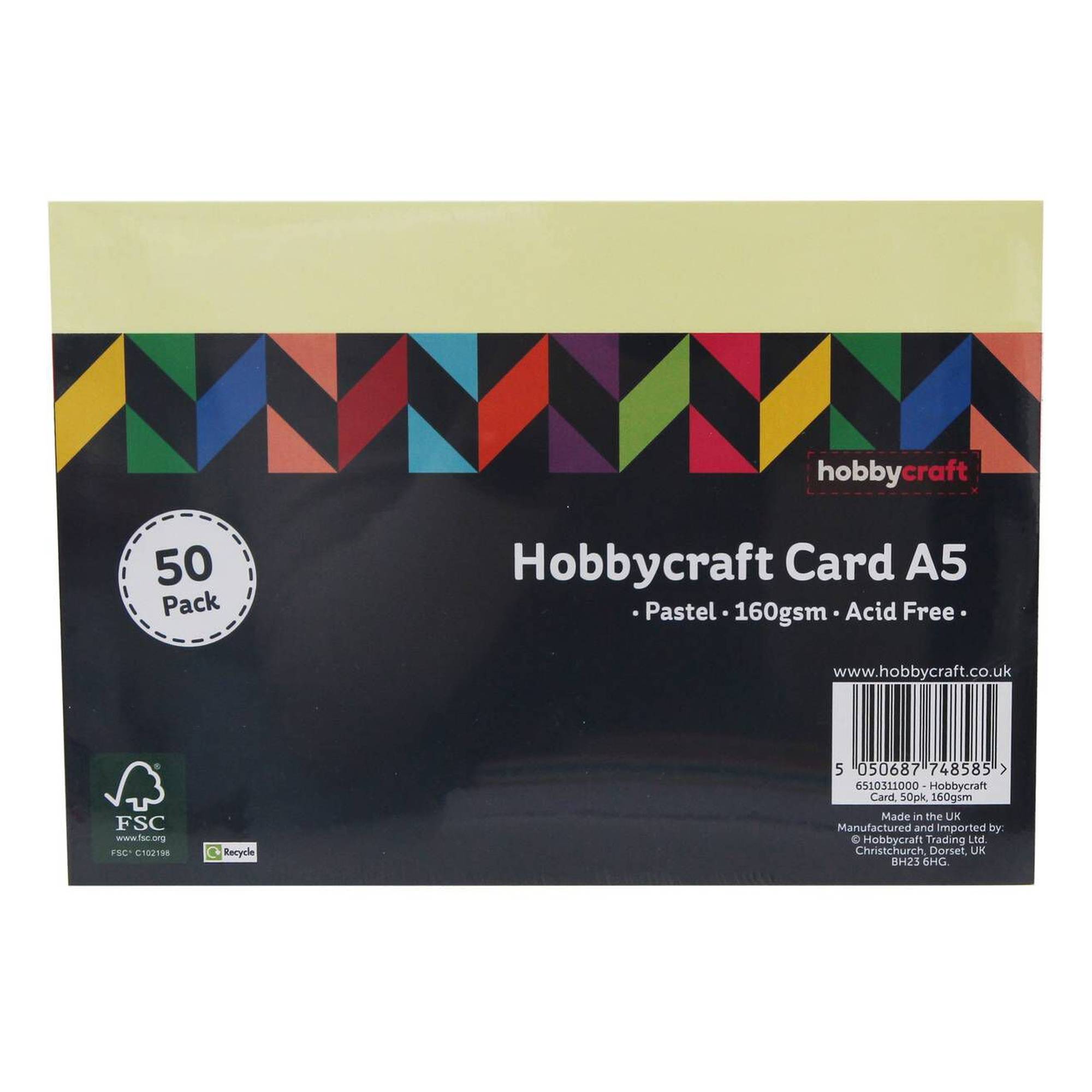 Pastel Card A5 50 Pack | Hobbycraft