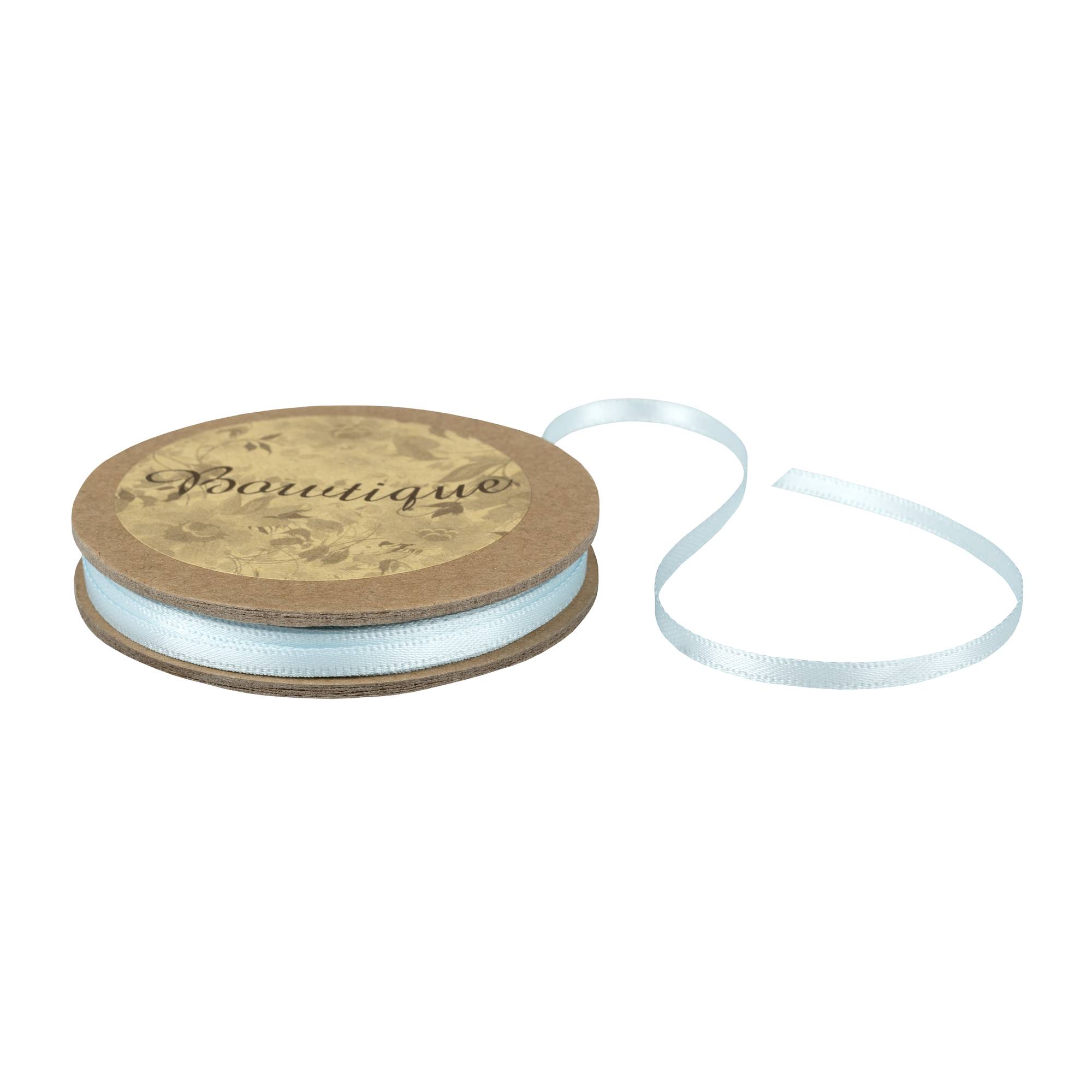 Light Blue Double-Faced Satin Ribbon 3mm x 5m | Hobbycraft