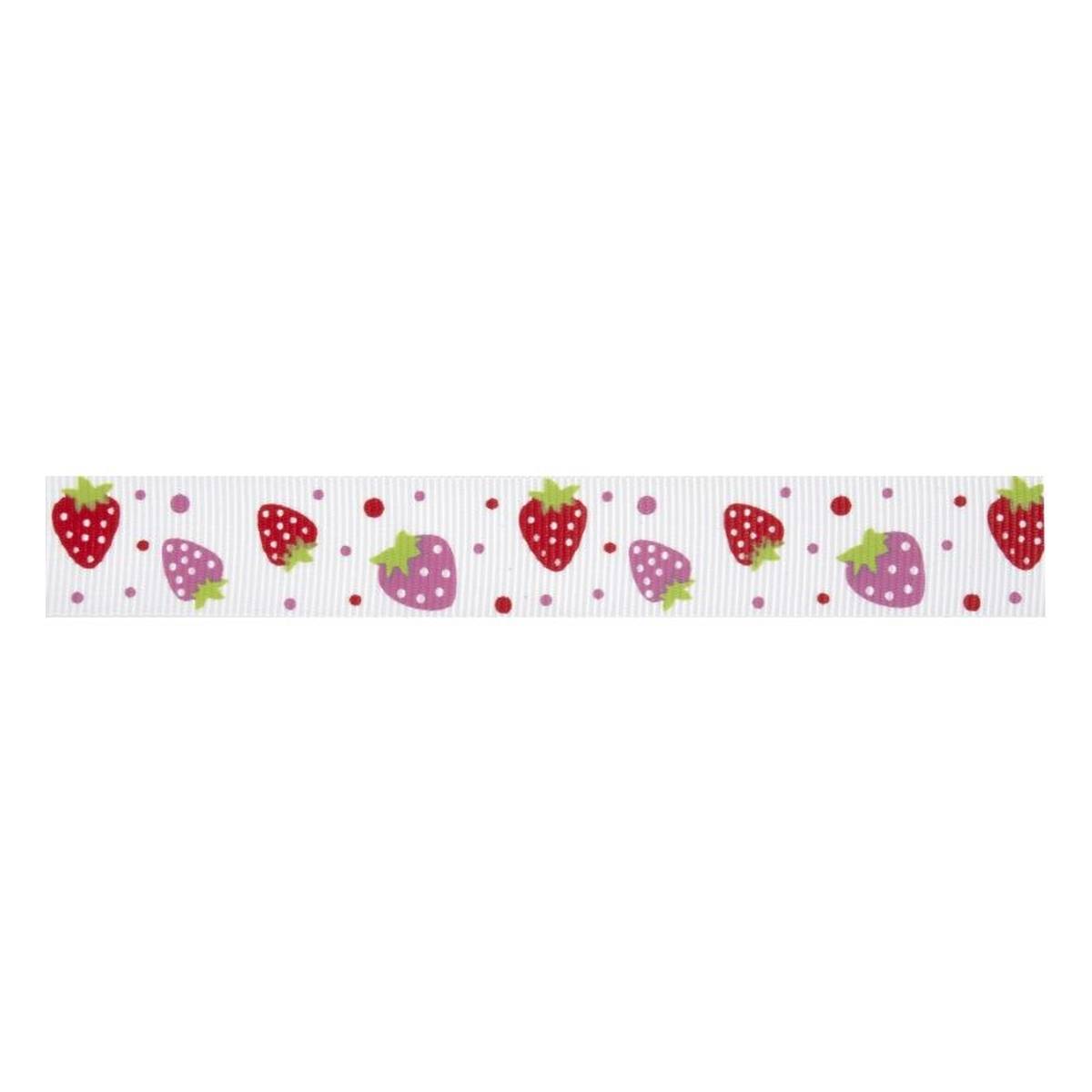 Strawberry Cotton Ribbon 20mm x 5m | Hobbycraft
