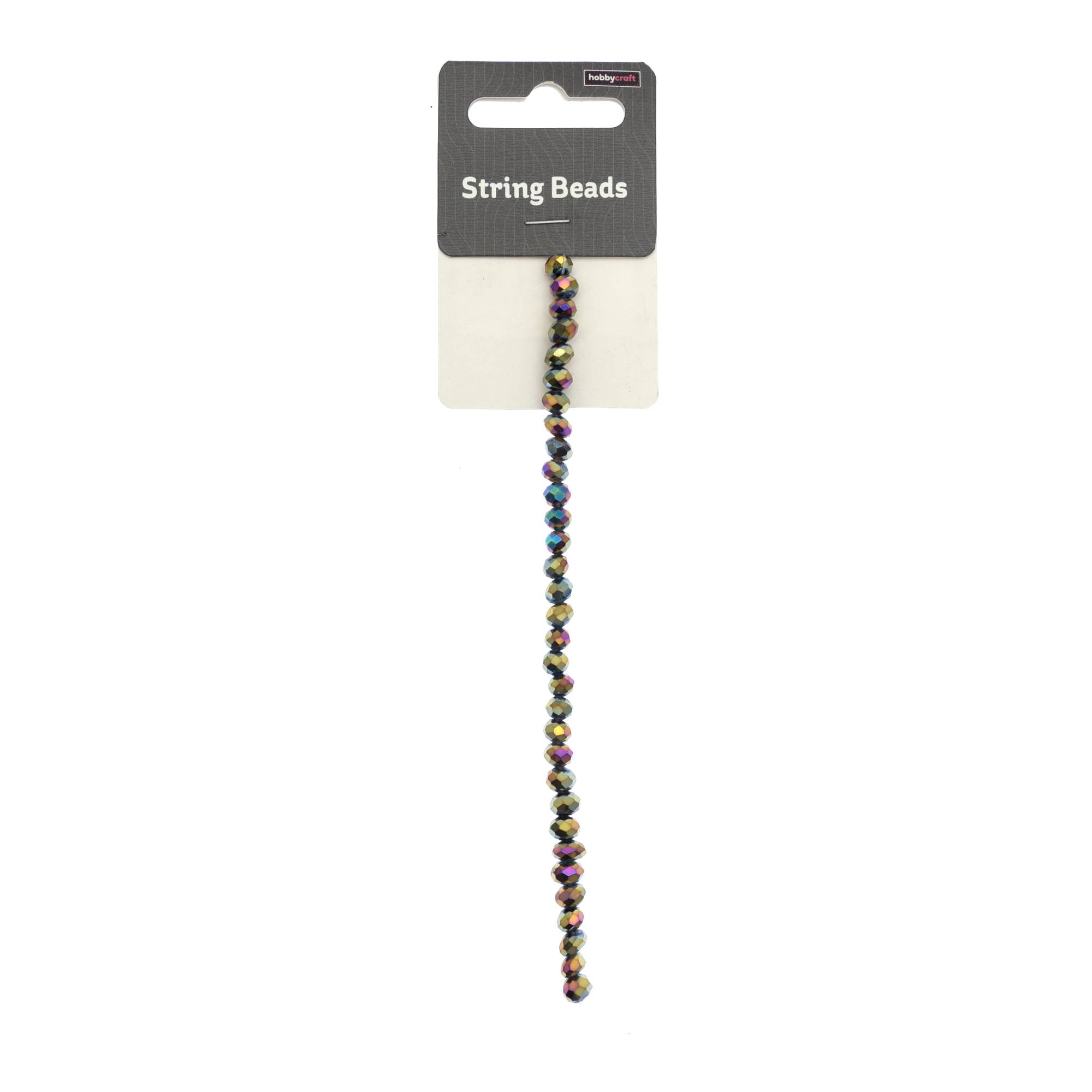 Metallic Faceted String Beads 6mm 32 Pieces | Hobbycraft