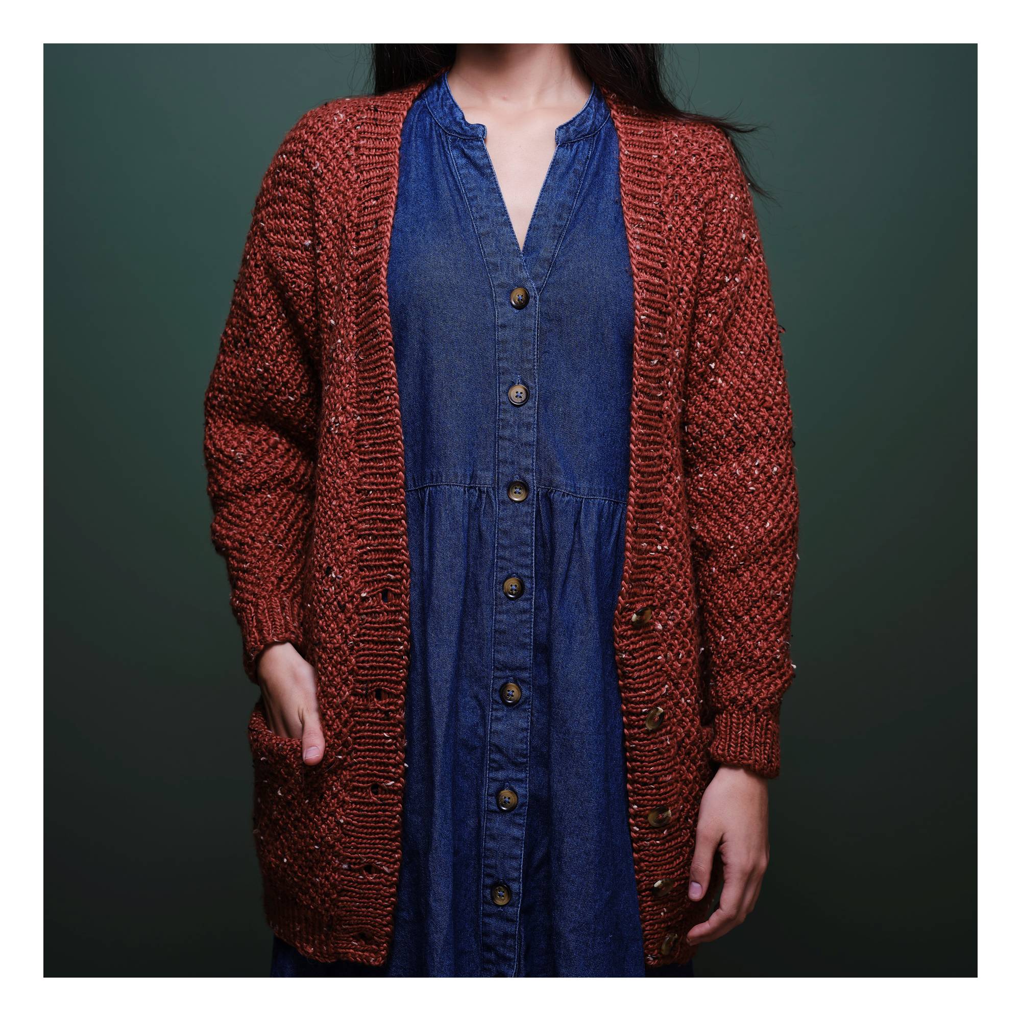 Knitcraft Moss Tweed Cardigan Digital Pattern 0310 | Hobbycraft