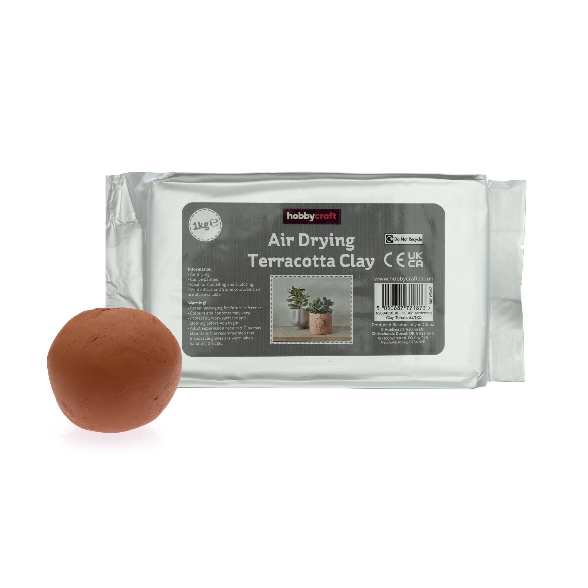 Terracotta Air Drying Clay 1kg | Hobbycraft