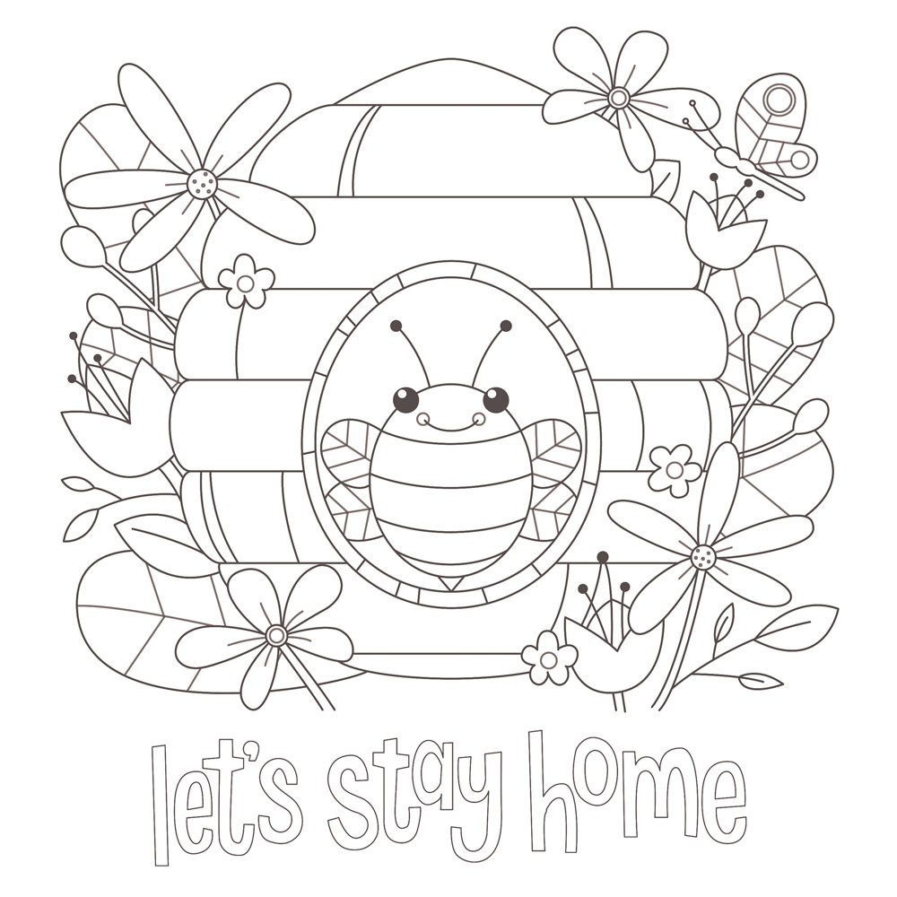 Free 'Let's Stay Home' Colouring Downloads | Hobbycraft