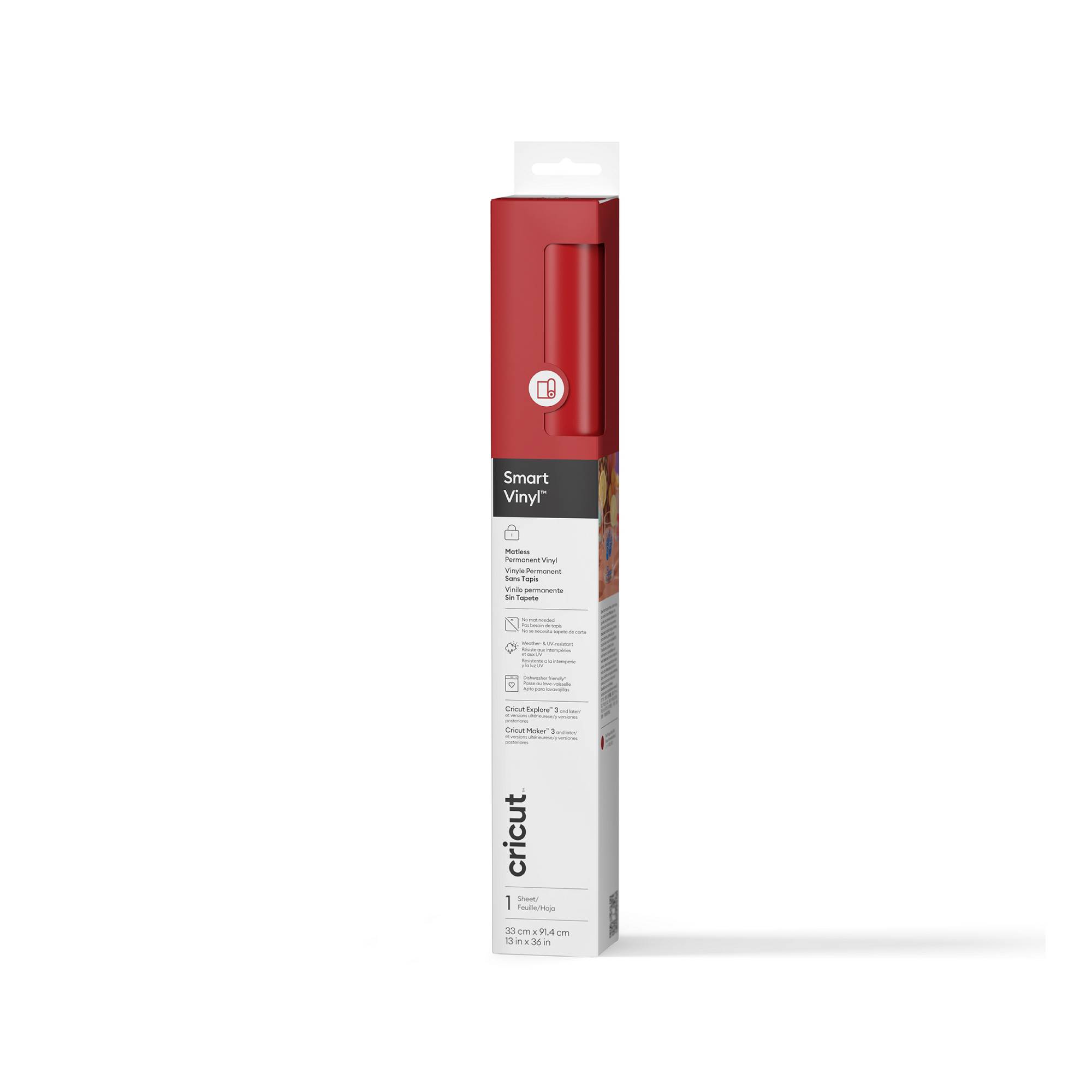 Cricut Red Permanent Smart Vinyl 13 x 36 Inches | Hobbycraft