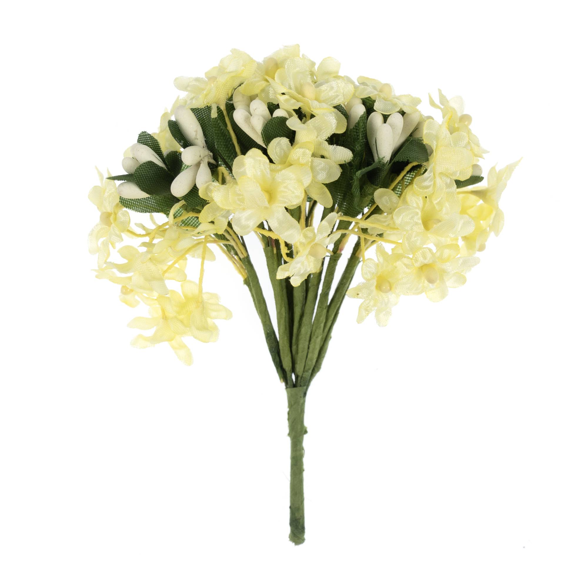 Soft Yellow Verbana Floral Pick 10cm | Hobbycraft