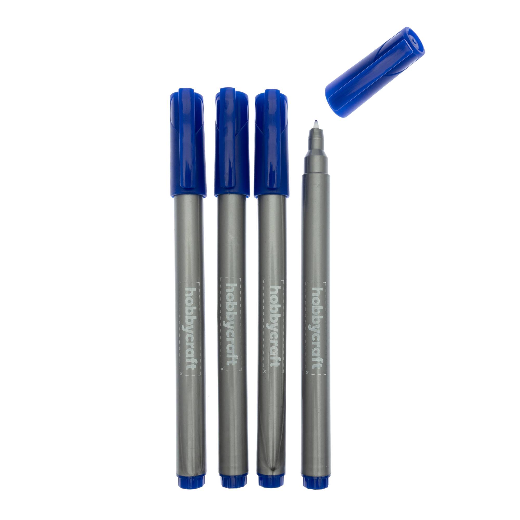 Blue Handwriting Pens 4 Pack | Hobbycraft