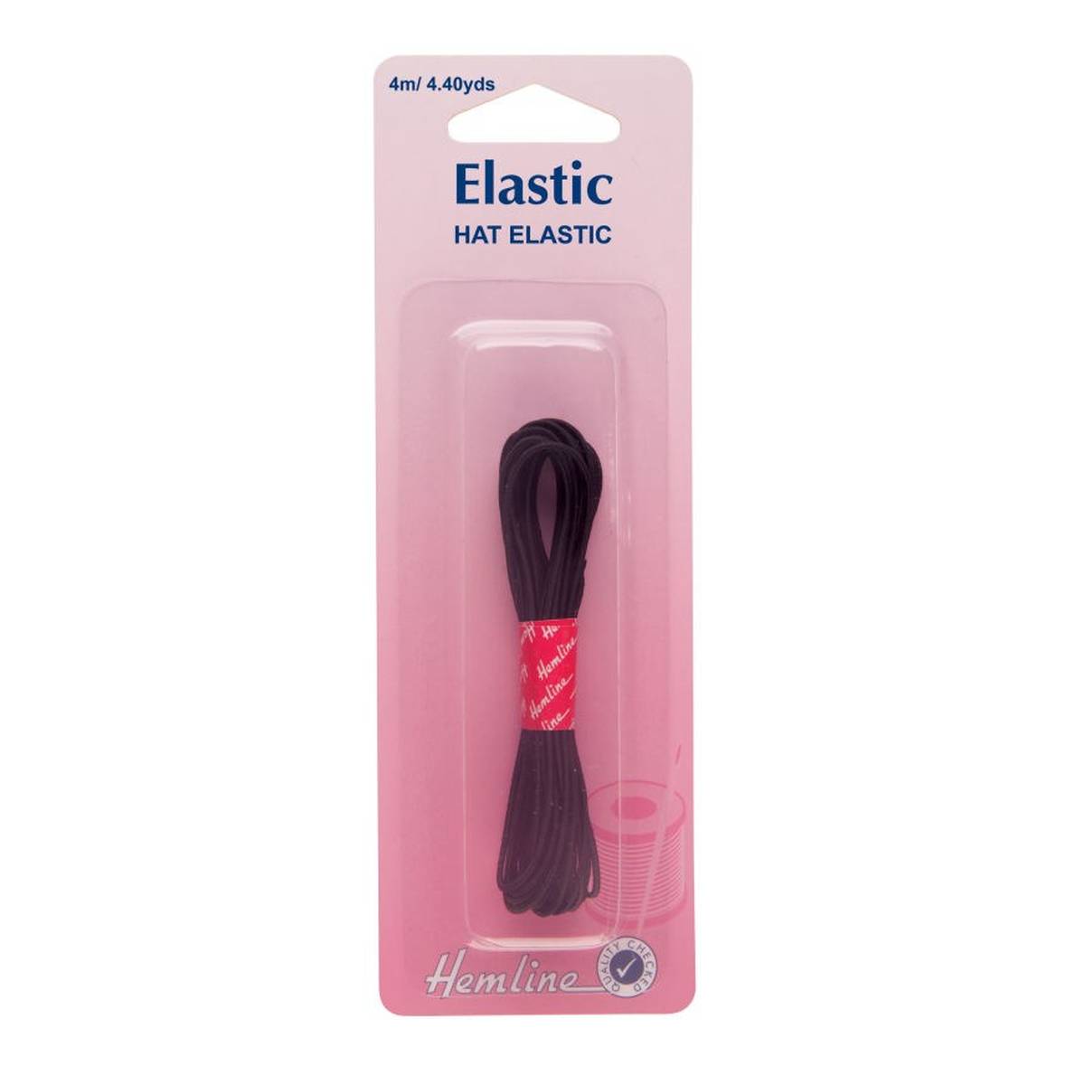 Hemline Black Hat Elastic 4m | Hobbycraft
