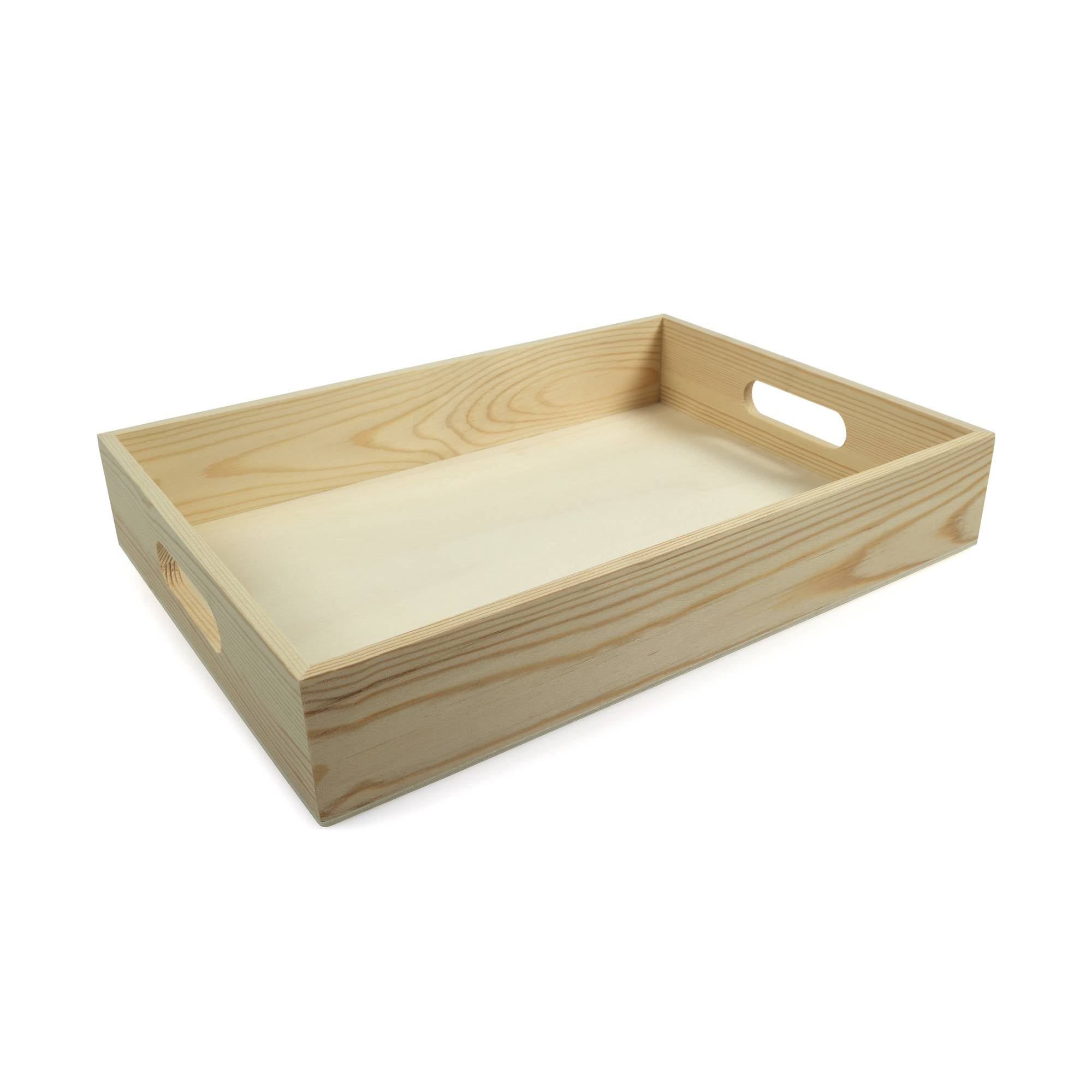 Wooden Rectangular Tray 35cm x 25cm x 6cm | Hobbycraft