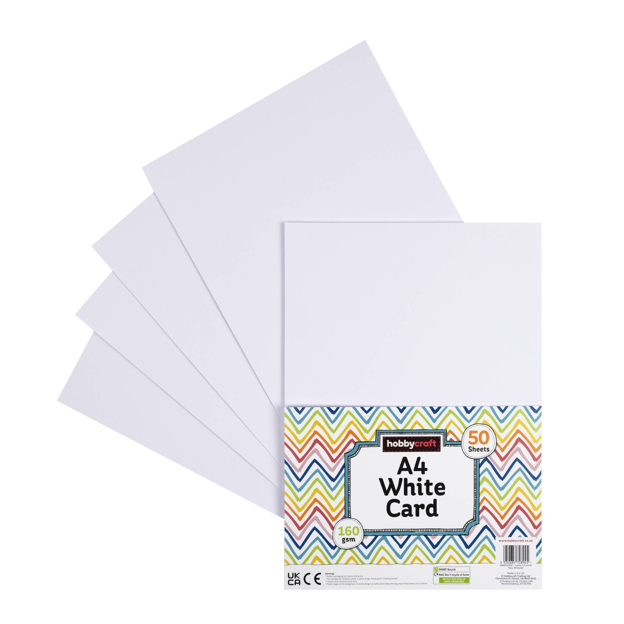 White Card A4 50 Pack | Hobbycraft