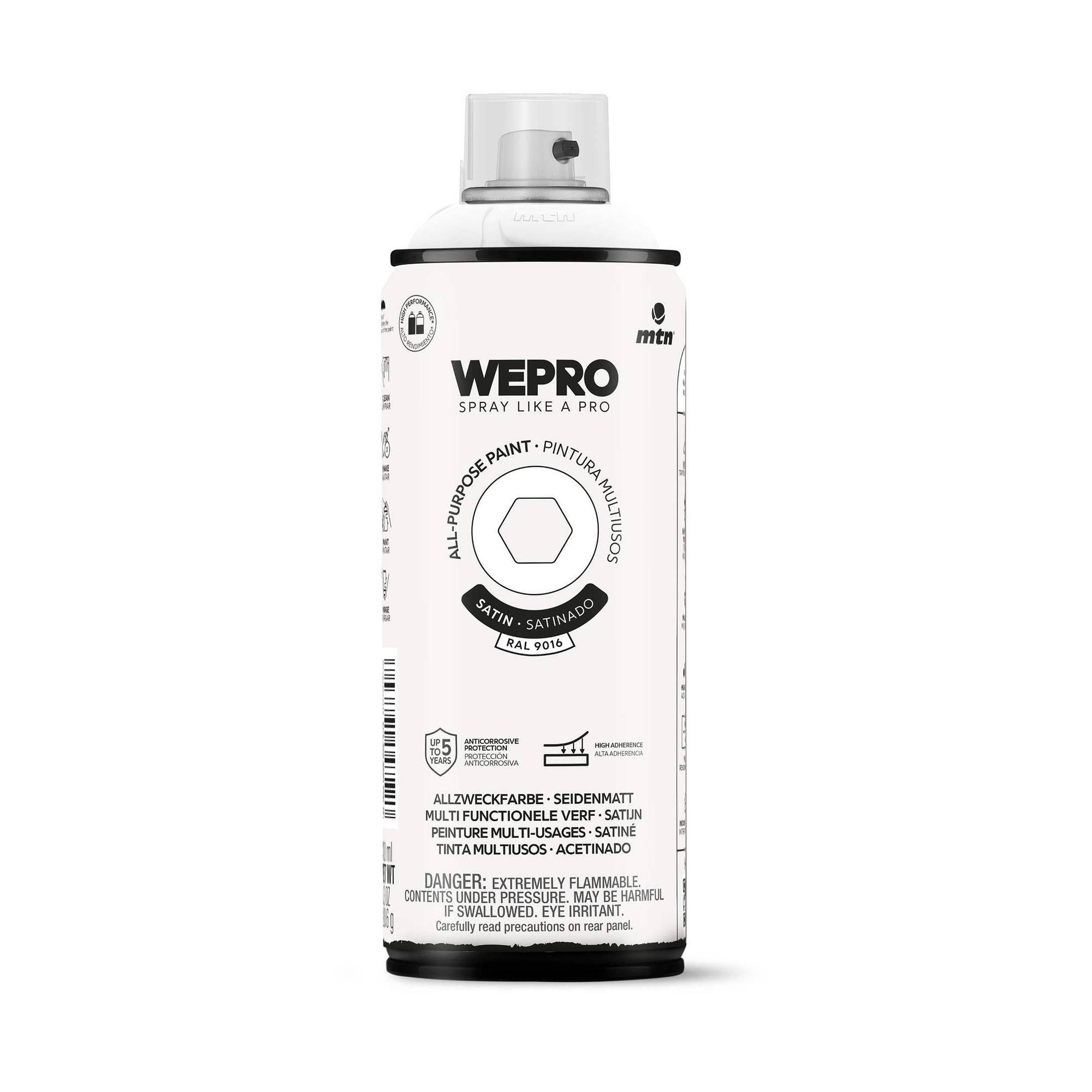 MTN WEPRO Igloo White Satin All-Purpose Paint 400ml | Hobbycraft