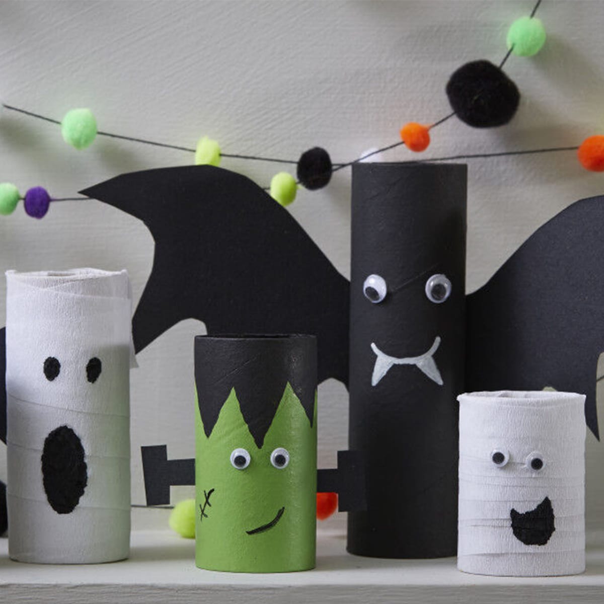 How To Make Halloween Toilet Roll Craft Hobbycraft How To Make Halloween Toilet Roll Craft Hobbycraft