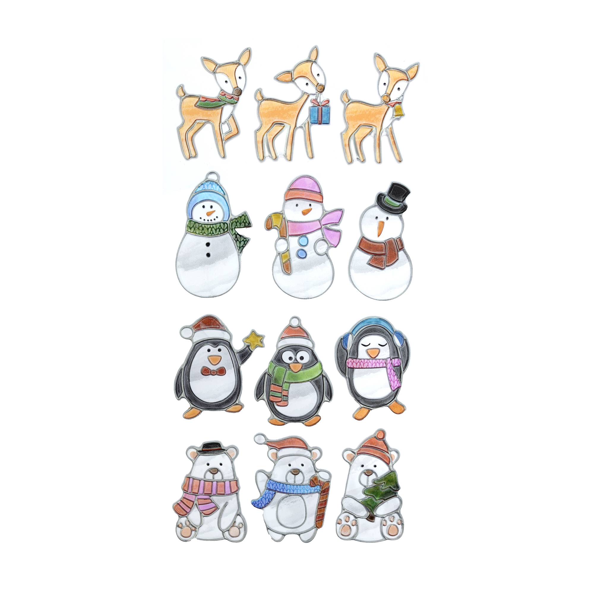 Assorted Christmas Stickers 12 Pieces | Hobbycraft