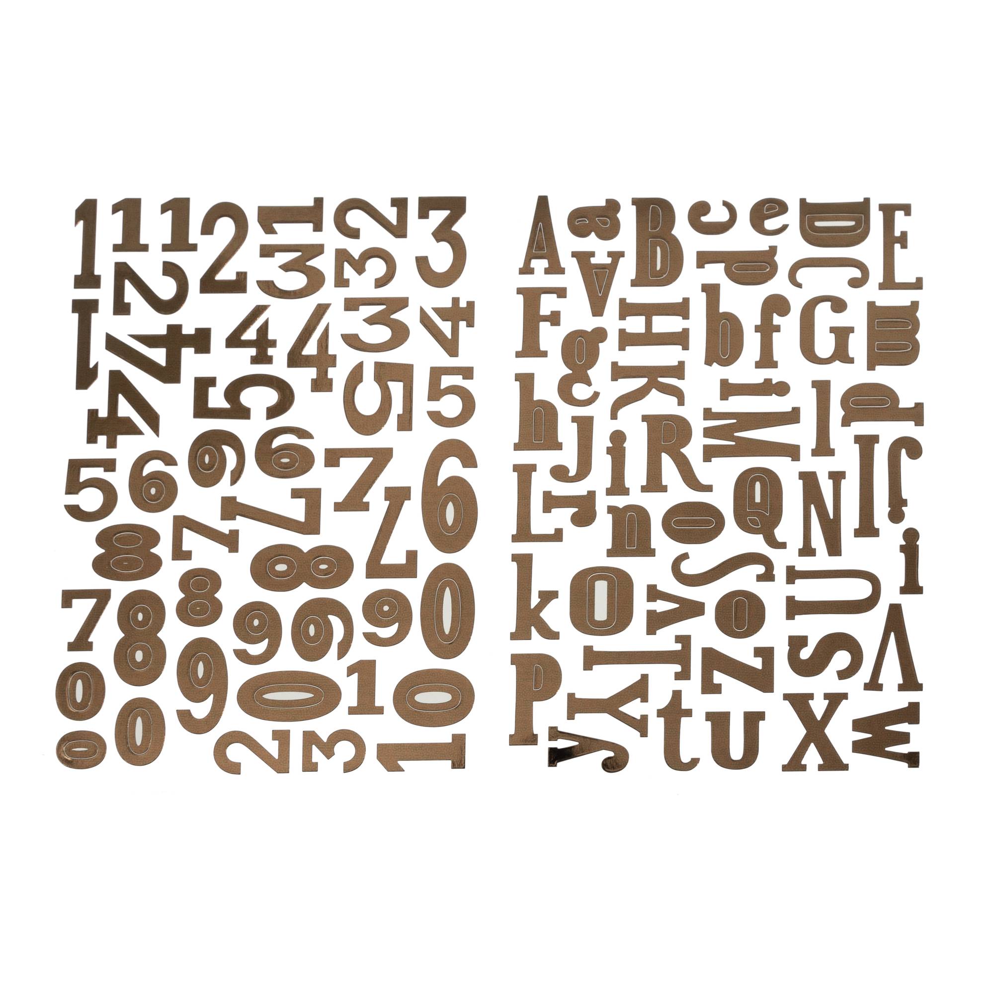 Bronze Metallic Alphabet Stickers 100 Pieces | Hobbycraft