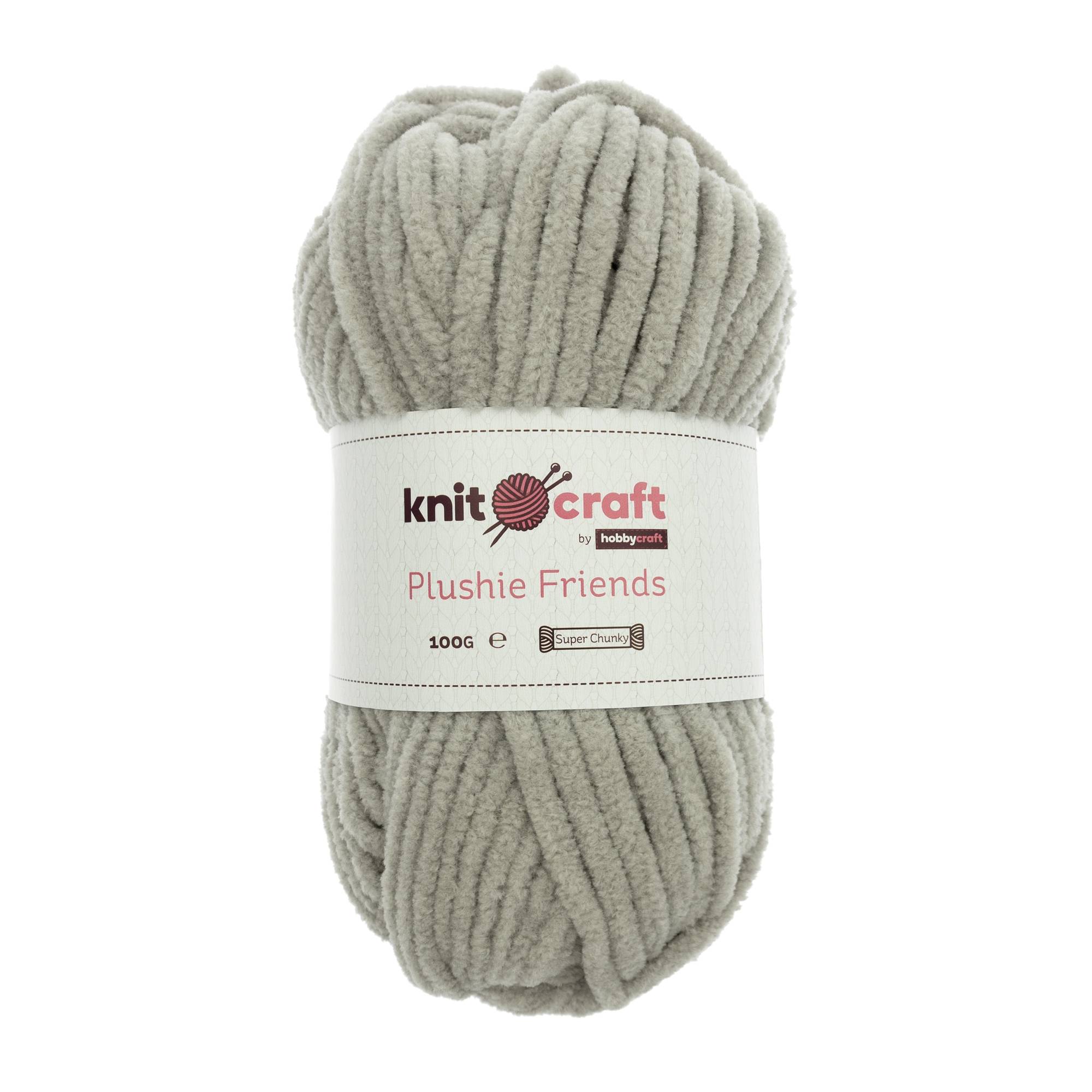 Knitcraft Light Grey Plushie Friends Yarn 100g | Hobbycraft