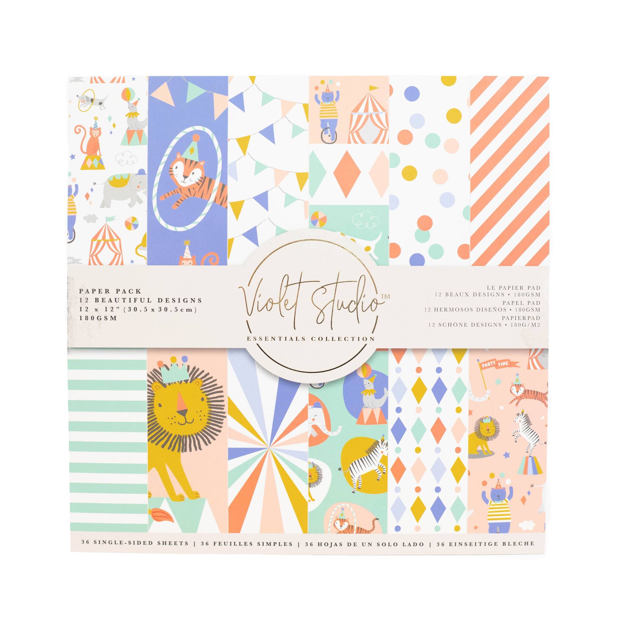 Violet Studio Little Circus Paper Pad 12 x 12 Inches 36 Sheets | Hobbycraft