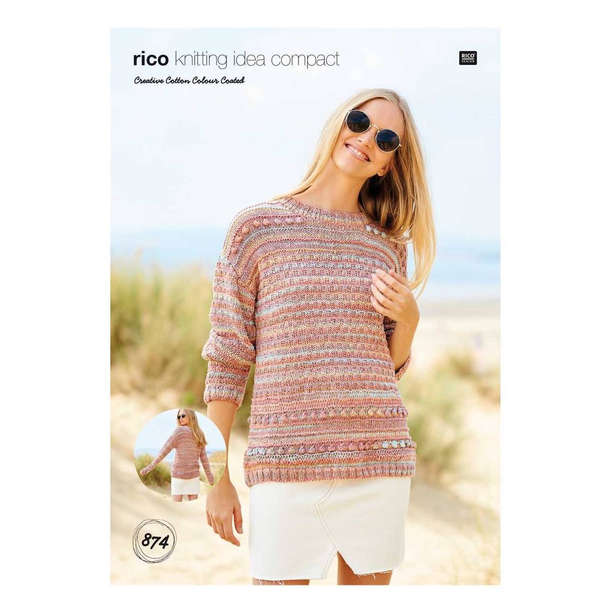 Rico Cotton Colour Coated Sweater Digital Pattern 874 | Hobbycraft