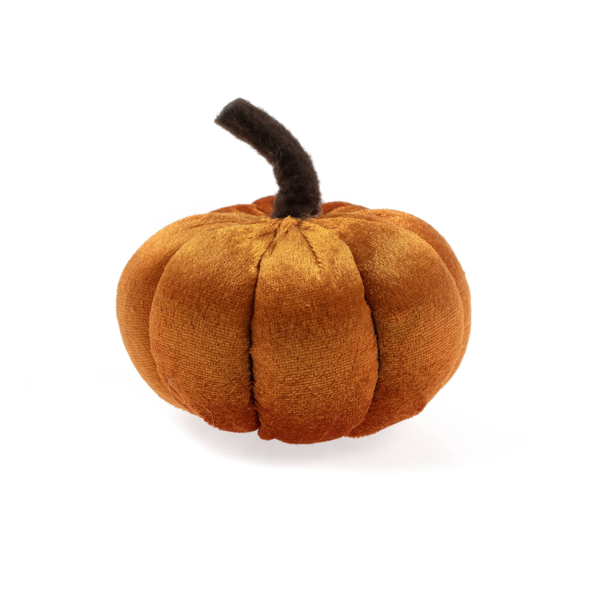 Orange Velvet Pumpkin 9cm | Hobbycraft