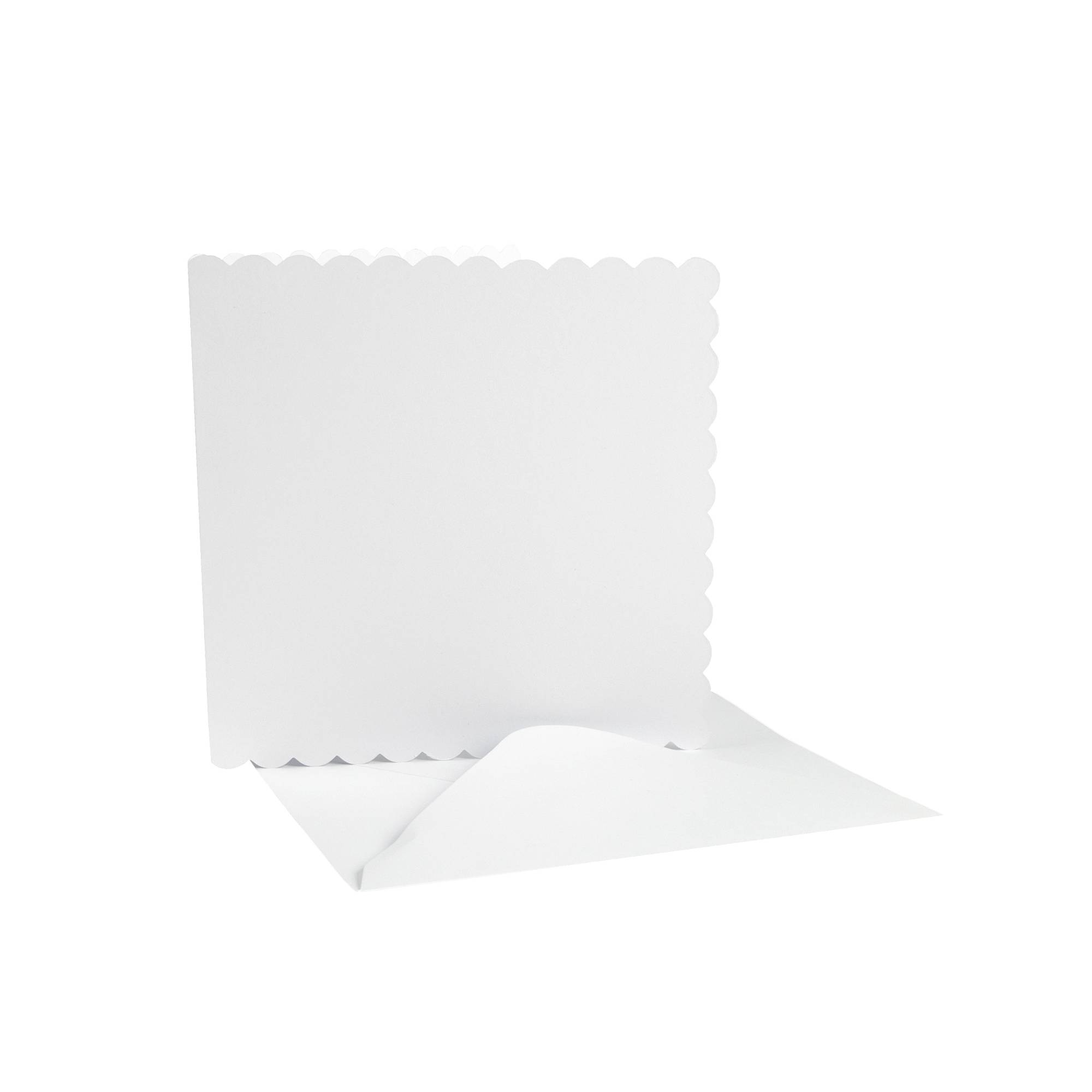 White Scalloped Cards 6 x 6 Inches 25 Pack | Hobbycraft