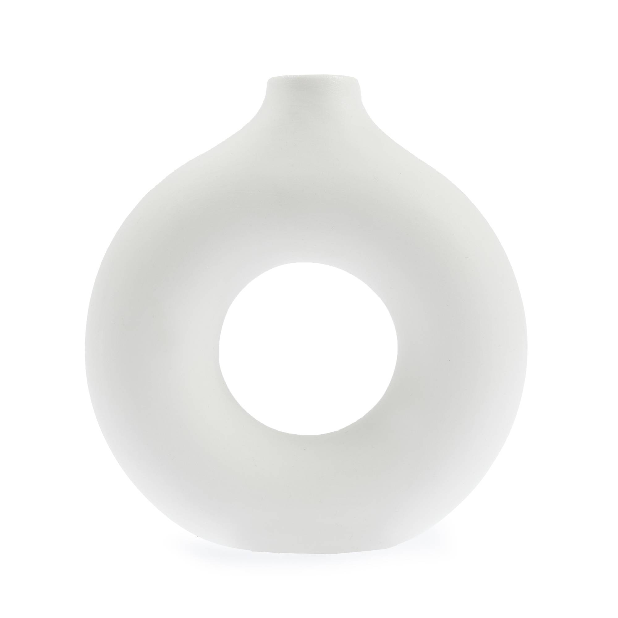 Ceramic Round Vase with Hole 13cm x 14cm | Hobbycraft